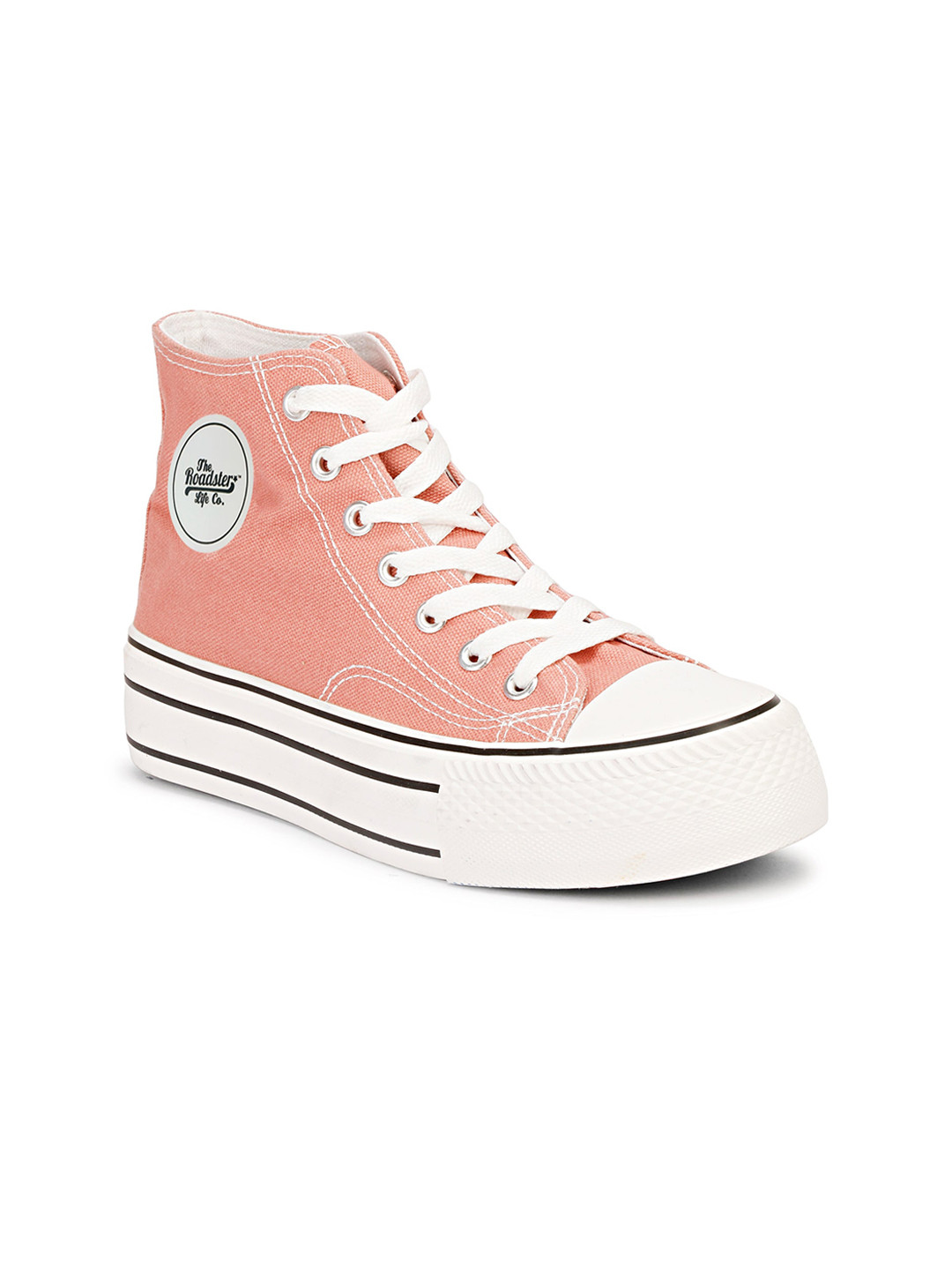 Buy The Roadster Lifestyle Co. Women Colourblocked Hig Top Canvas ...