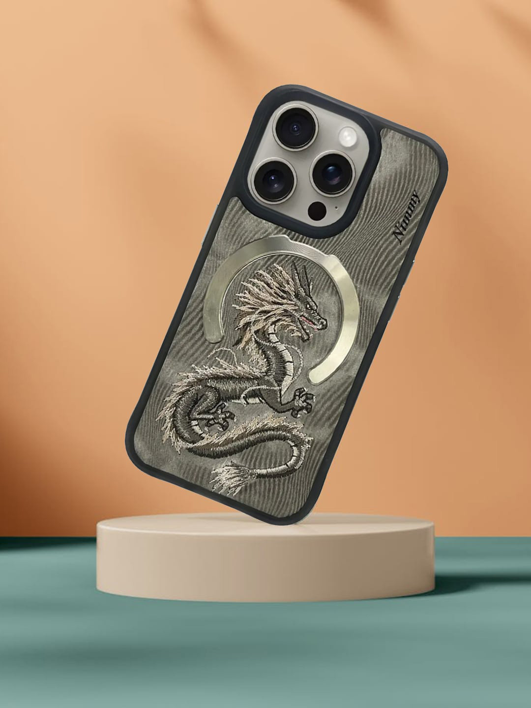 Buy TREEMODA Quirky Embroidered IPhone 15 Pro Leather Back Case ...