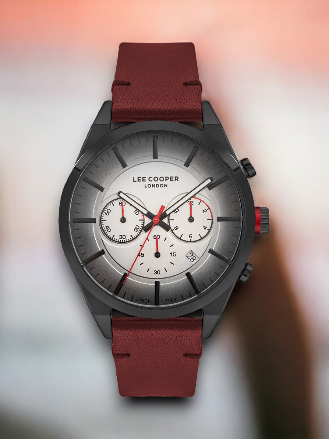 Buy Lee Cooper Men Leather Bracelet Style Straps Digital Chronograph ...
