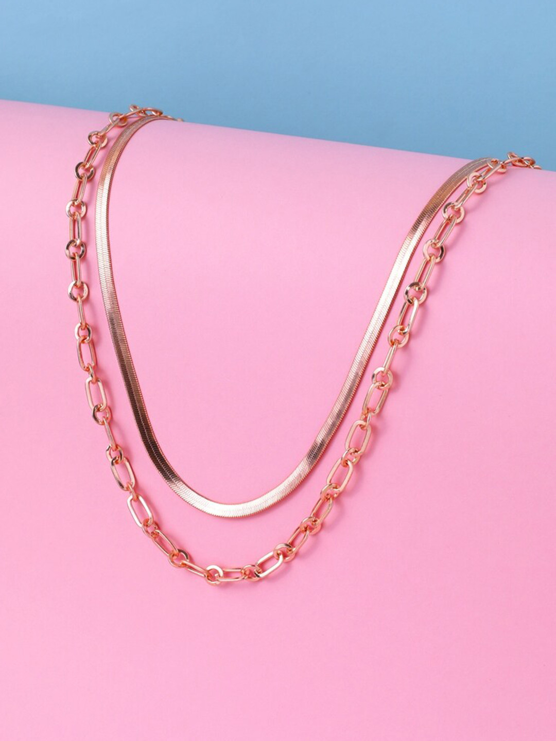 Buy Cierra Rose Gold Plated Layered Chain - Necklace And Chains for ...