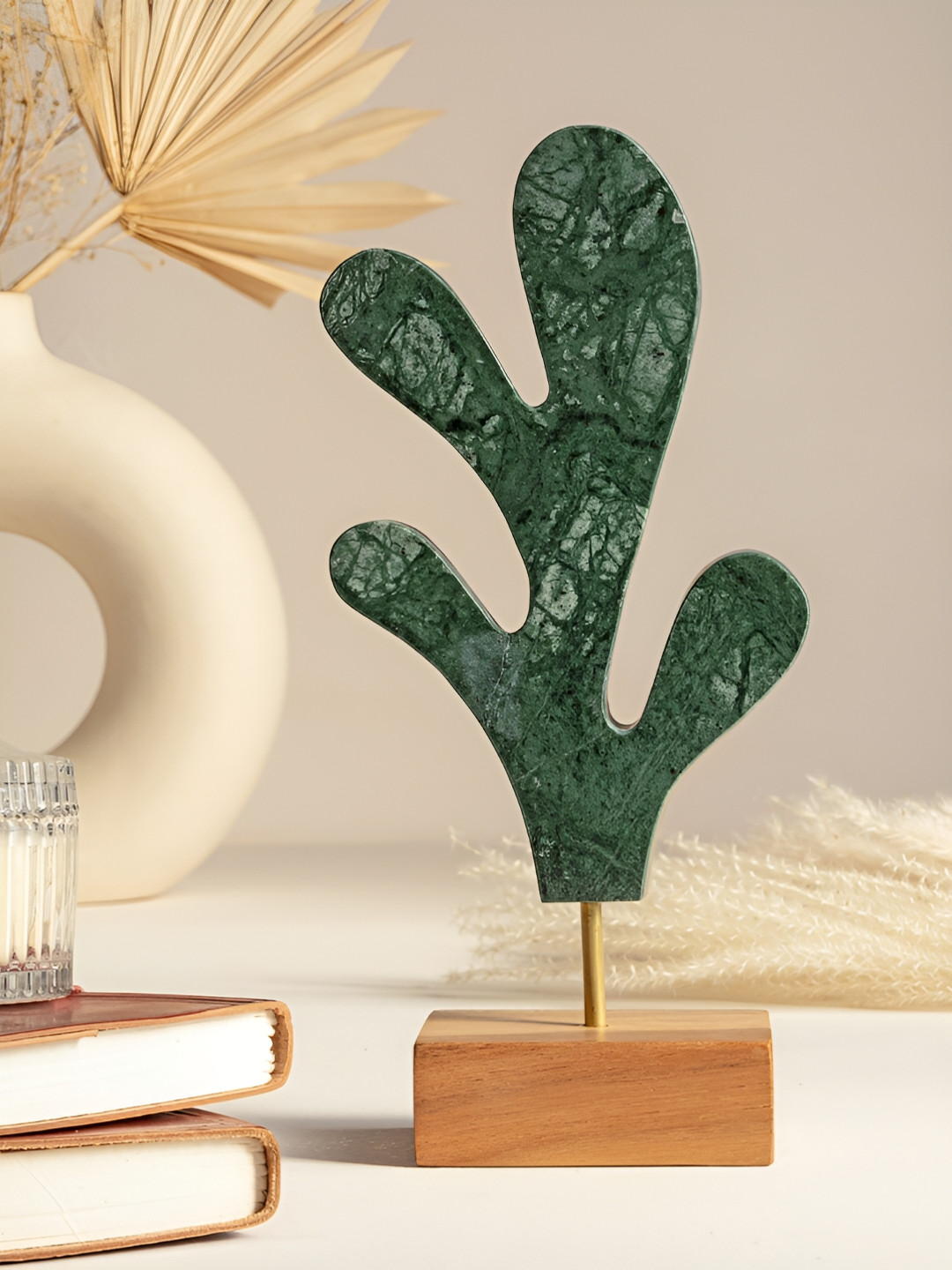 Buy Marbleous Green Marble Tree Sculpture Showpiece - Showpieces for ...