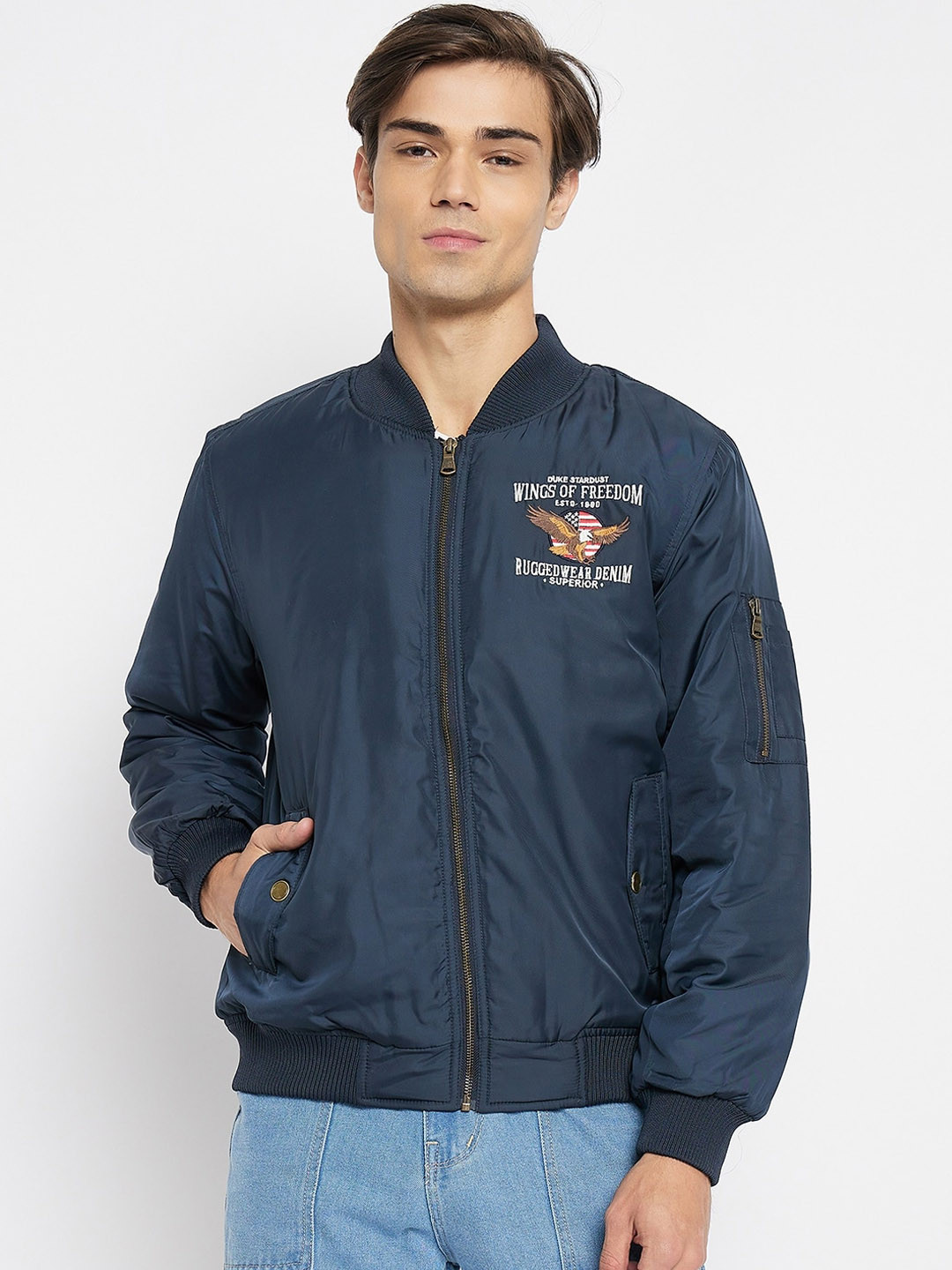 Buy Duke Stand Collar Bomber Jacket - Jackets for Men 28239390 | Myntra