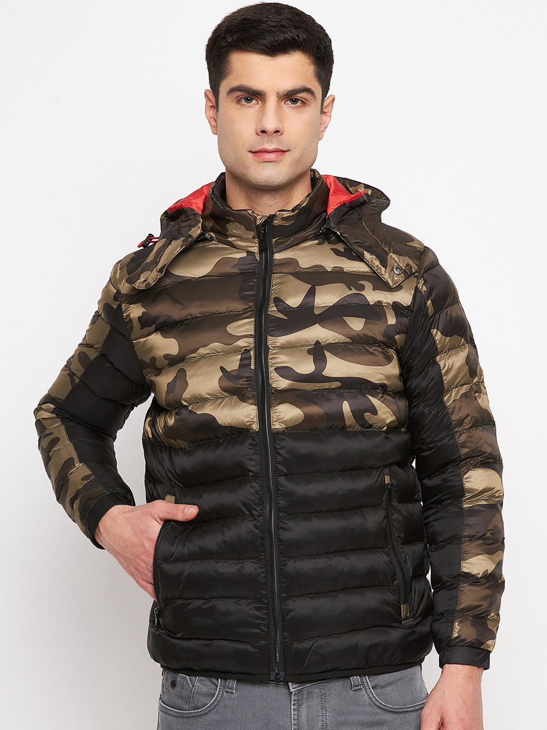 Buy Duke Camouflage Printed Long Sleeves Hood Padded Jacket - Jackets ...