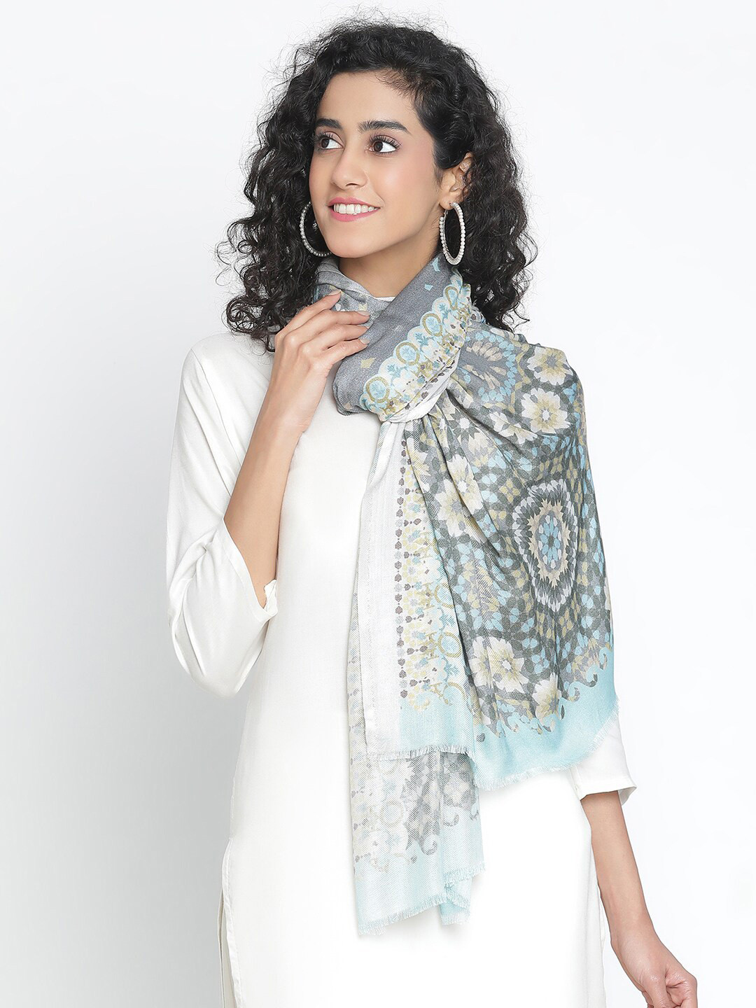 Buy SHINGORA Ethnic Motifs Woven Design Stole - Stoles for Women ...