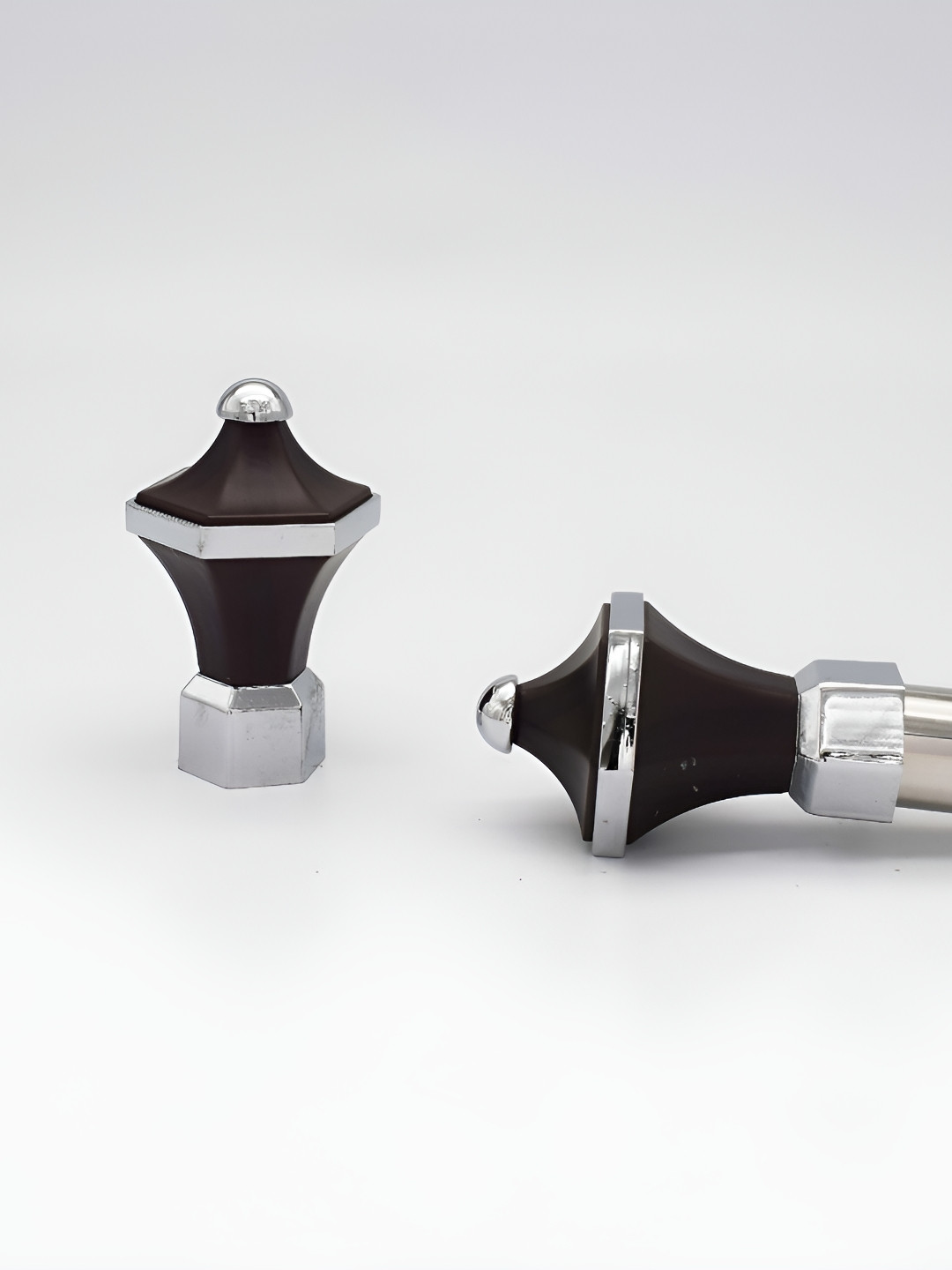 Buy Rab Maroon & Silver Toned 4 Pcs Metallic Rod Rails Metallic ...