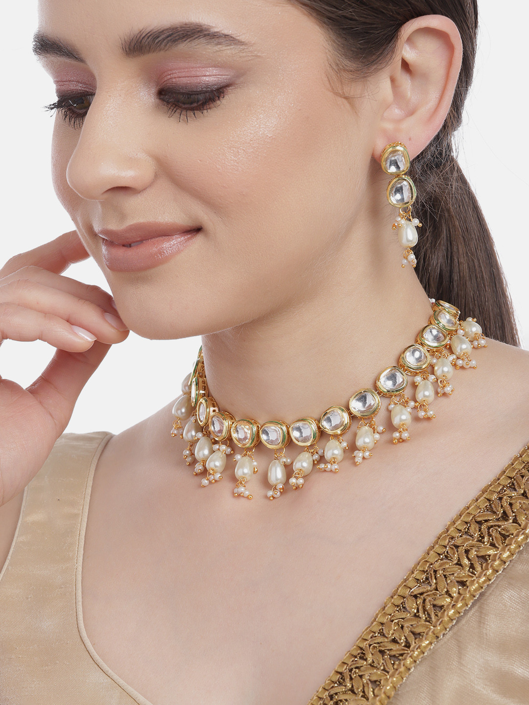 Buy Anouk Gold Plated Artificial Beads Jewellery Set - Jewellery Set ...