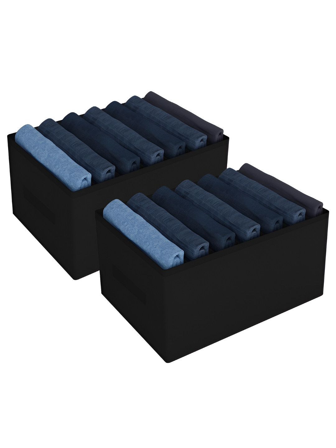 Buy Kuber Industries Black 2Pcs Reusable Trouser Box Organisers ...