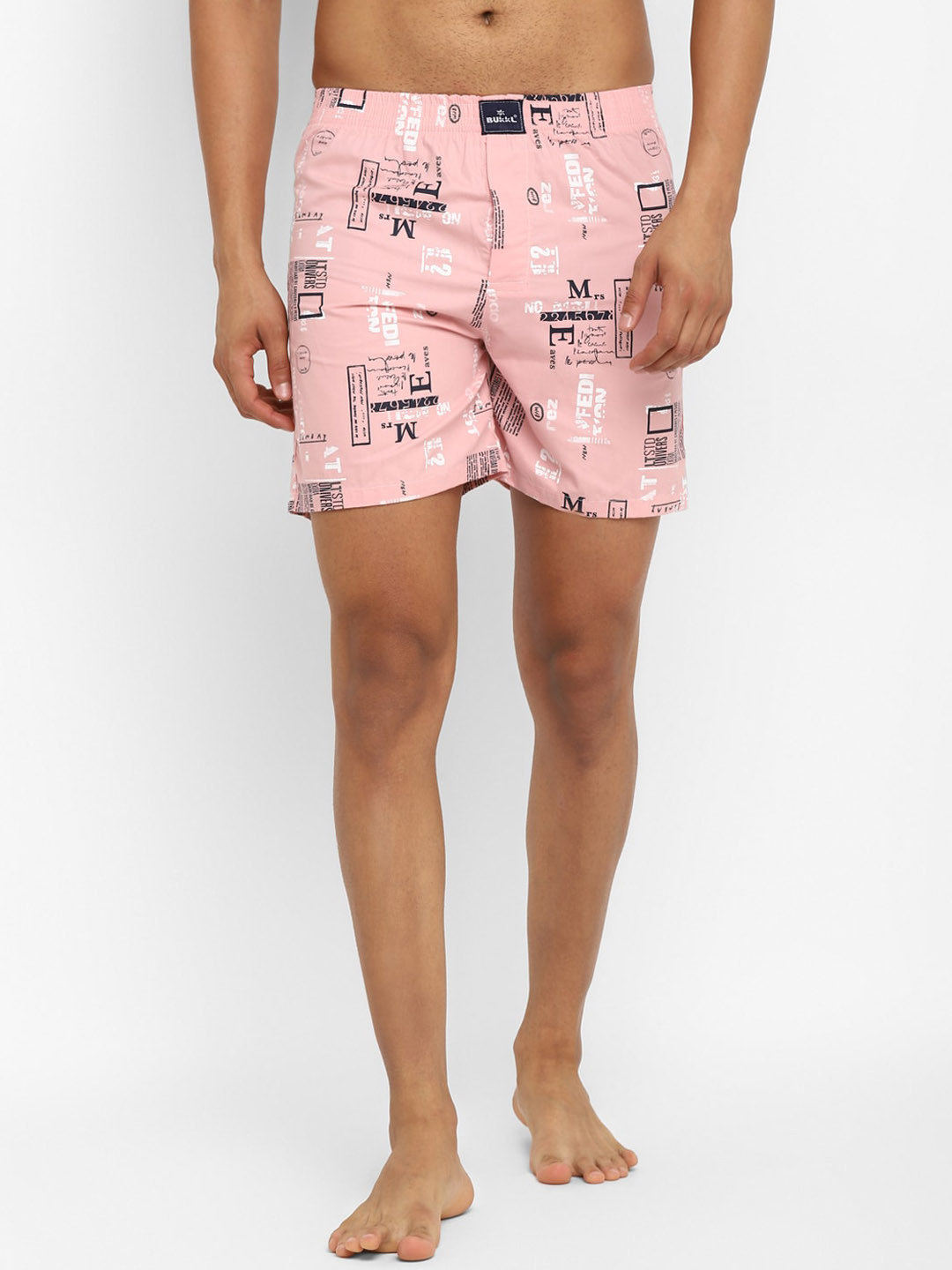 Buy Bukkl Printed Pure Cotton Boxers LAFFER 8 Pink - Boxers for Men ...