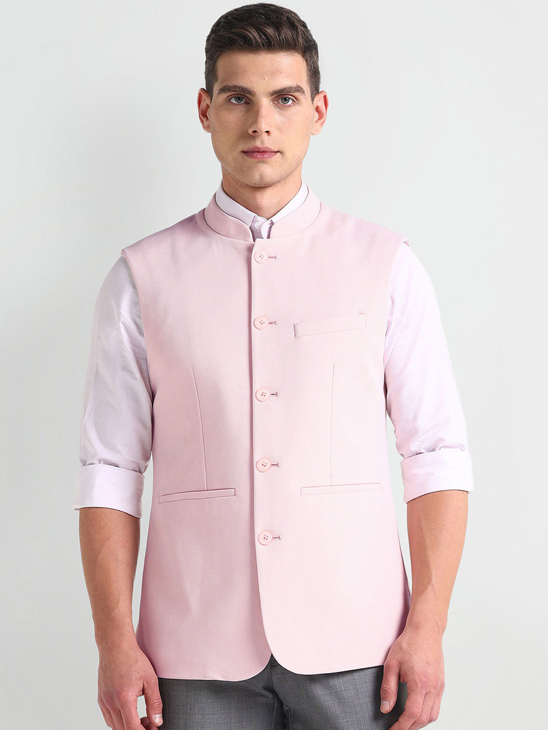 Buy Arrow Mandarin Collar Nehru Jacket - Nehru Jackets for Men 28294904 ...