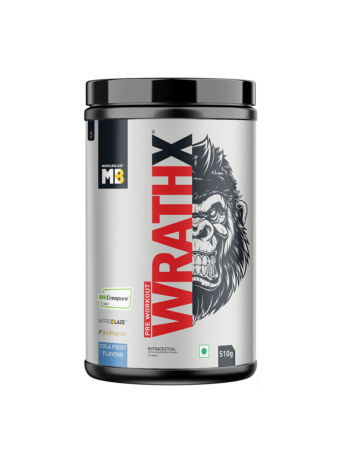 Buy MuscleBlaze Pre Workout WrathX Voodoo 500Gm - Pre Or Post Workout ...