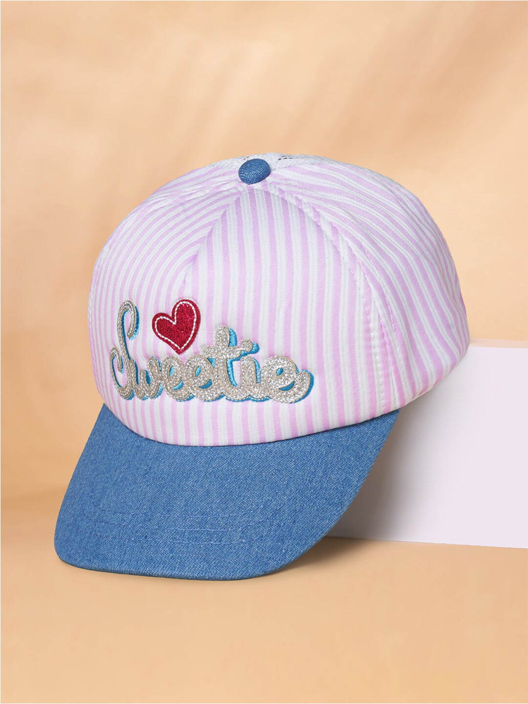 Buy Pantaloons Junior Girls Colourblocked Cotton Baseball Cap - Caps ...