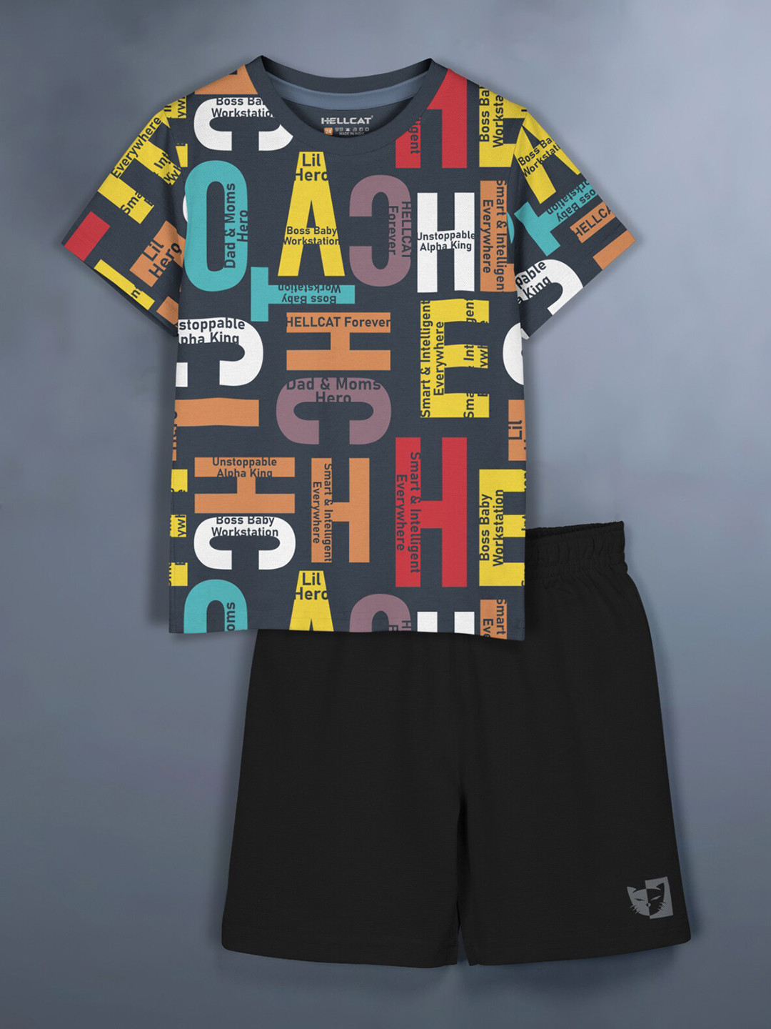 Buy HELLCAT Girls Printed T Shirt With Shorts - Clothing Set for Girls ...