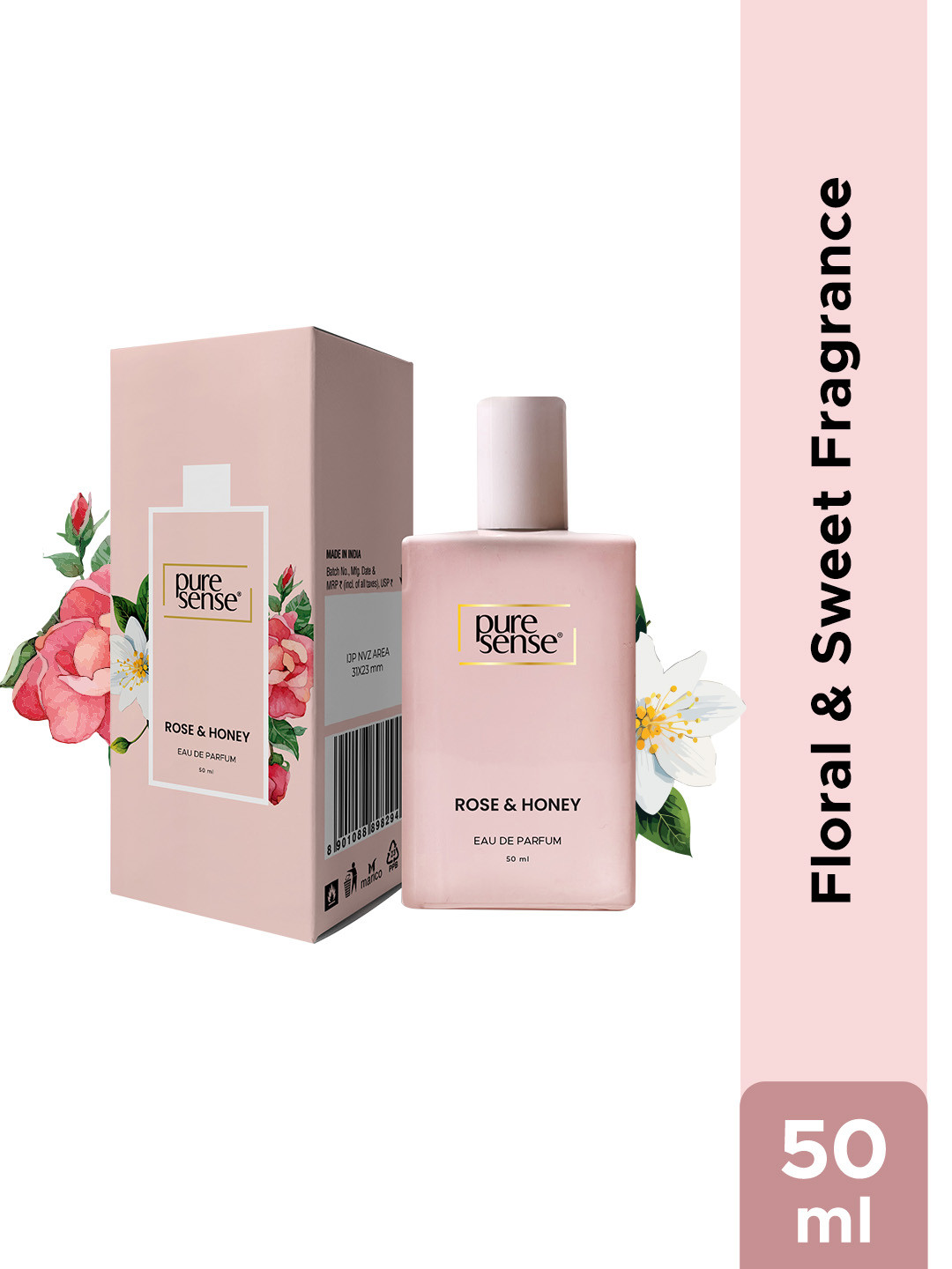 Buy Pure Sense Women Rose & Honey Long Lasting Eau De Parfum 50ml ...