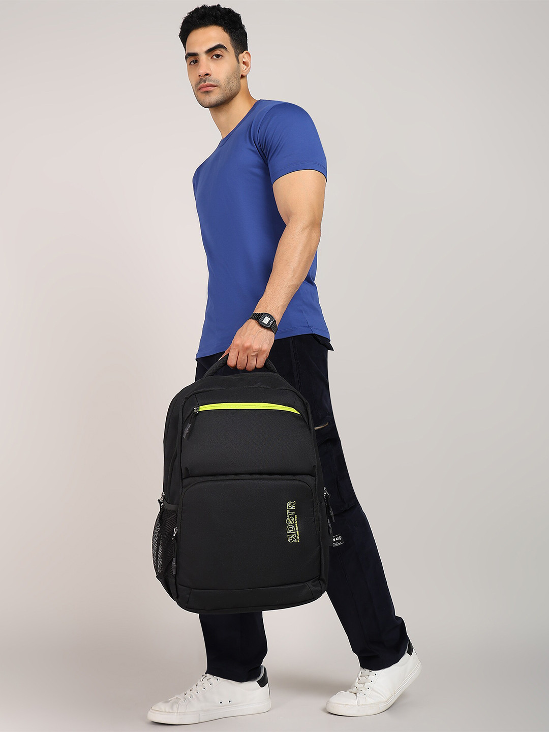 Buy The Roadster Lifestyle Co. Black Ergonomic Padded Backpack ...