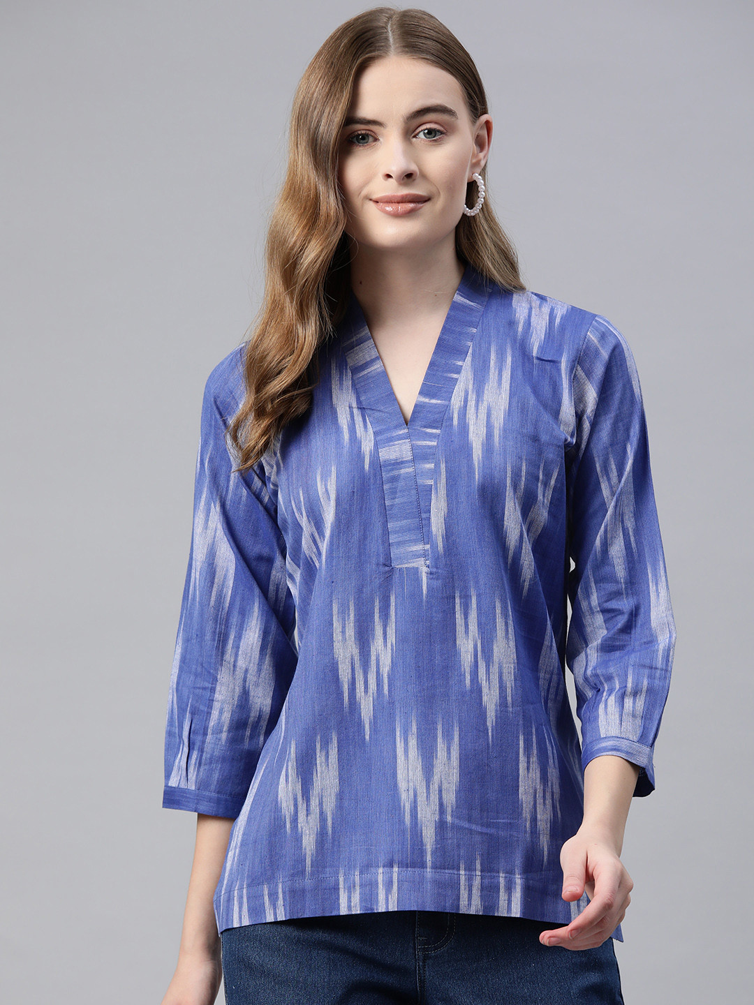 Buy One Femme Ikat Printed Cotton Top - Tops for Women 28327084 | Myntra
