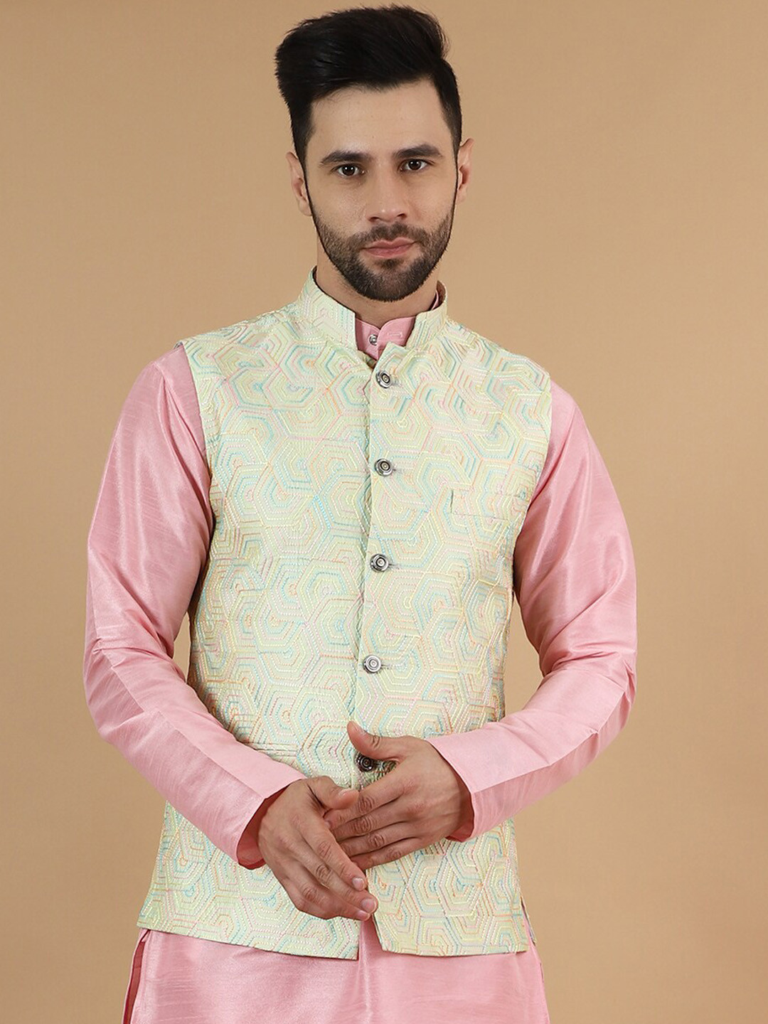 Buy Wintage Embroidered Modi Nehru Jacket - Nehru Jackets for Men ...