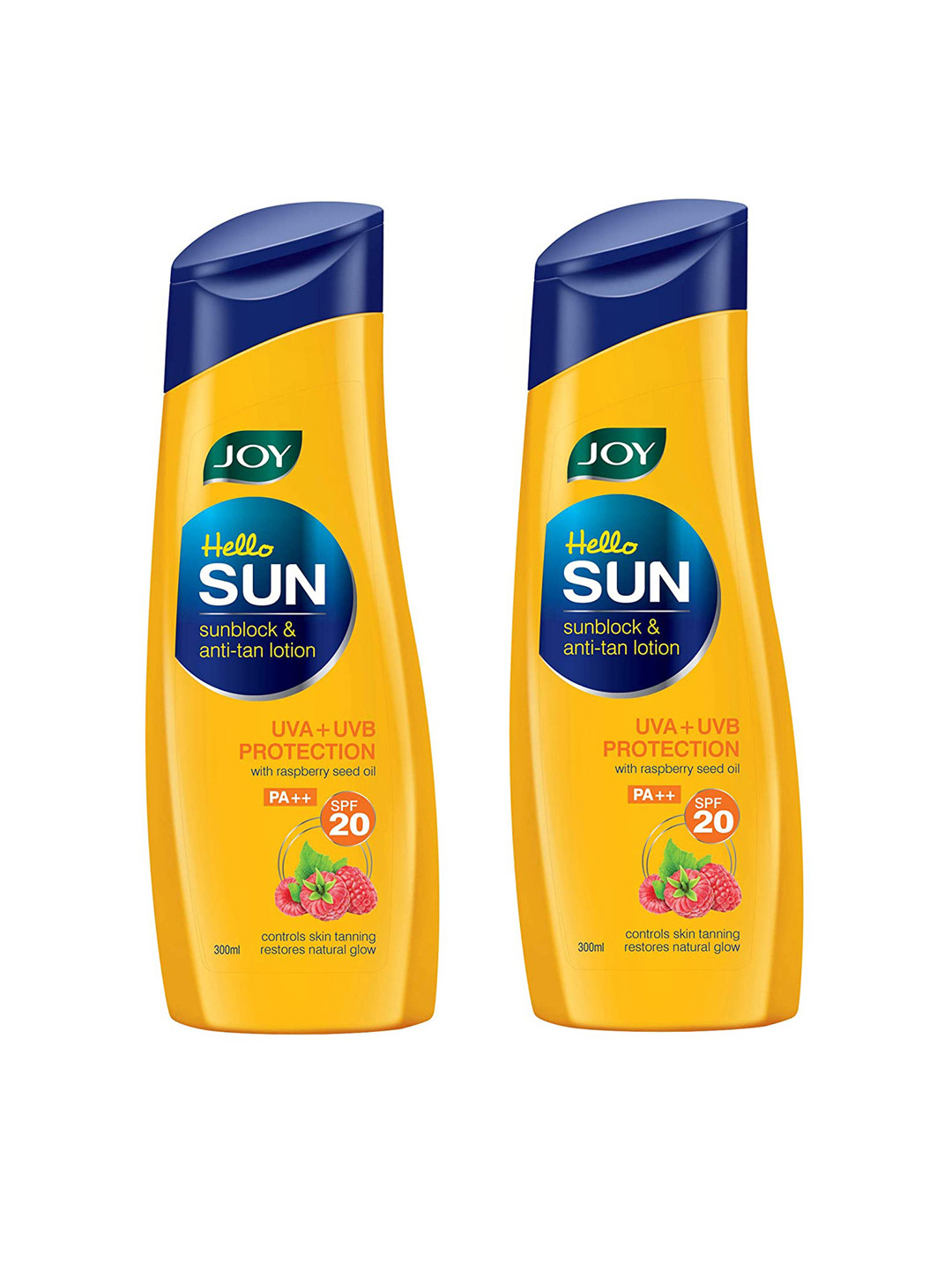 Buy JOY Set Of 2 Hello Sun SPF20 Sunblock & Anti Tan Lotion With ...