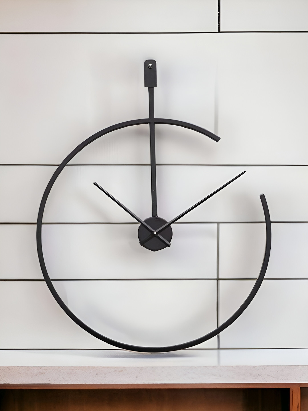 Buy Writings On The Wall Black Textured Contemporary Round Metal Wall ...