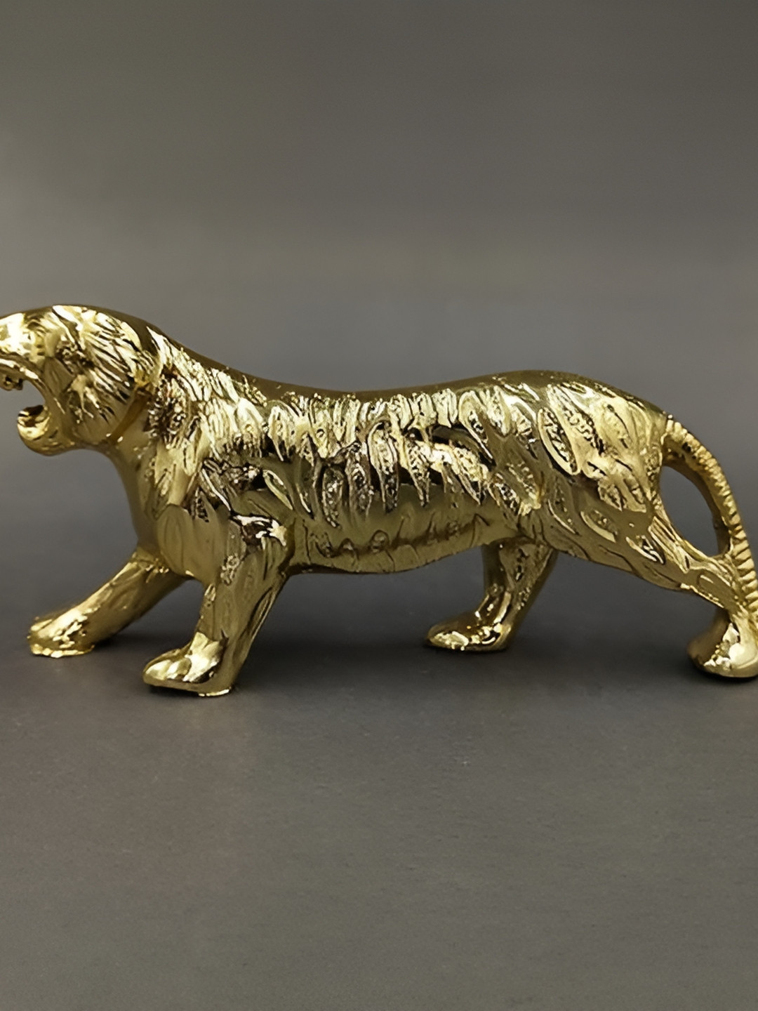 Buy CraftVatika Gold Toned Tiger Statue Idol Showpiece - Showpieces for ...