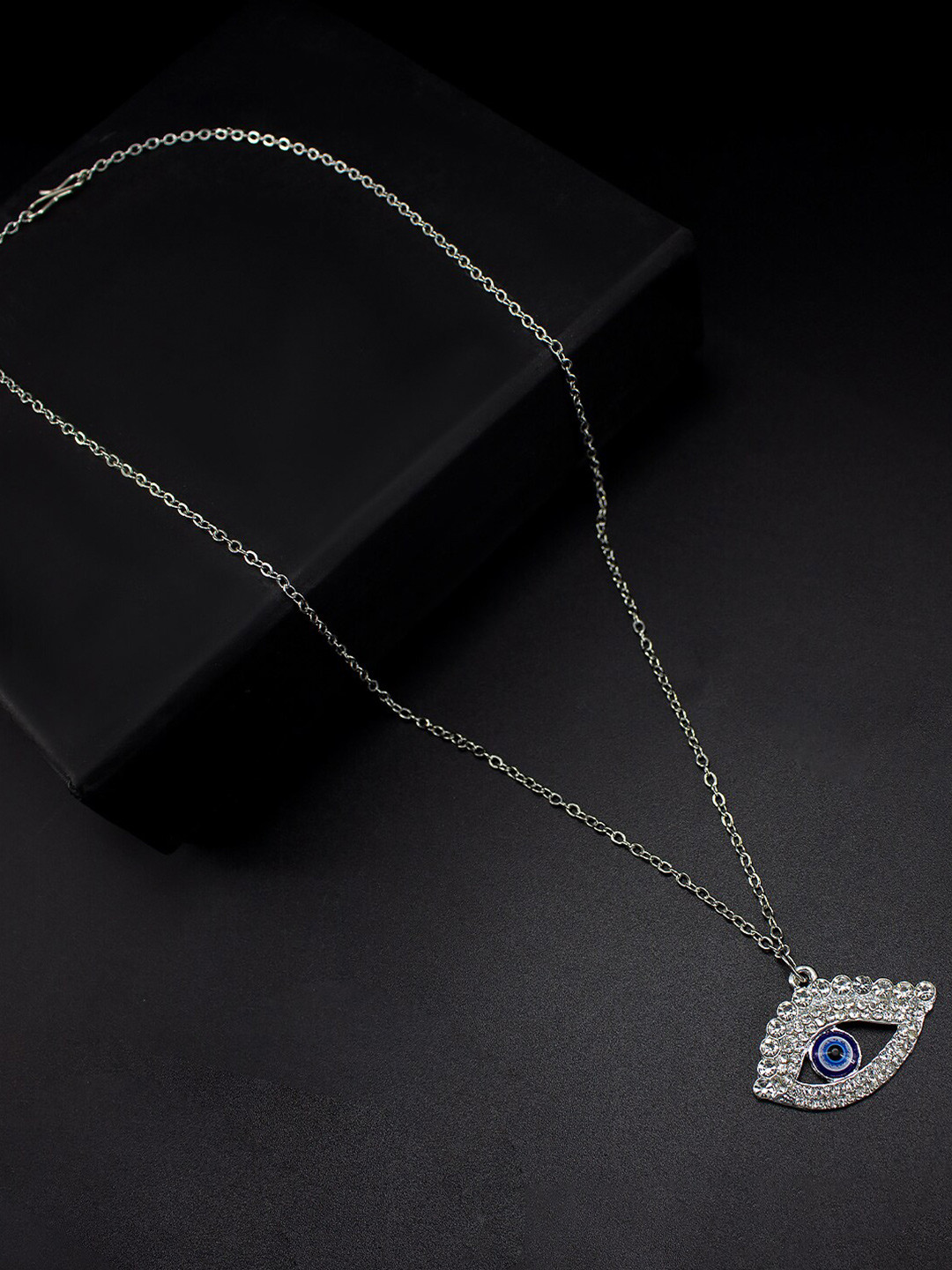 Buy PRIVIU Silver Plated Evil Eye Chain Pendant - Pendant for Women ...