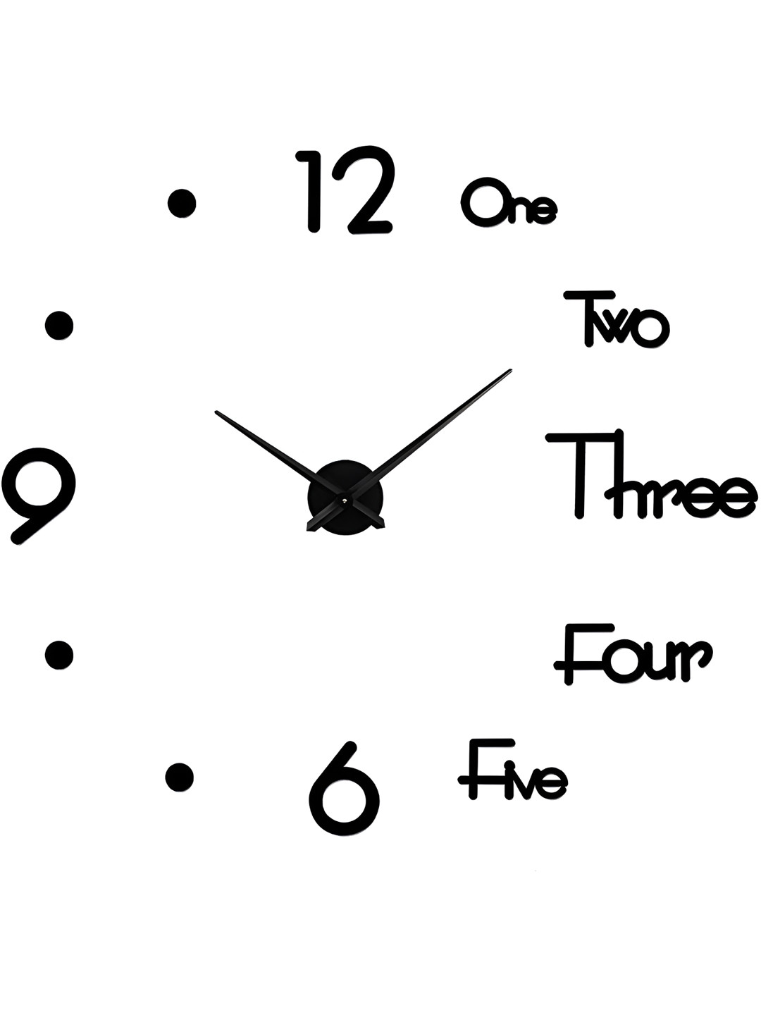 Buy FASTQT Black Analogue Textured Contemporary Wall Clock - Clocks for ...