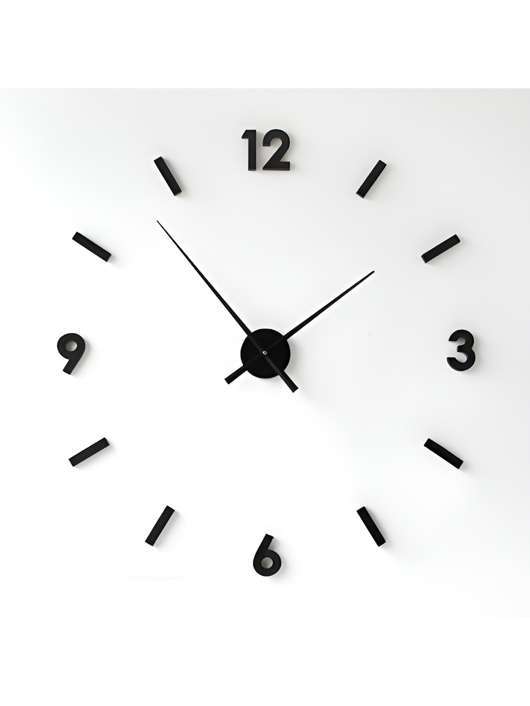 Buy FASTQT Black Analogue Round Shaped Contemporary Wall Clock - Clocks ...