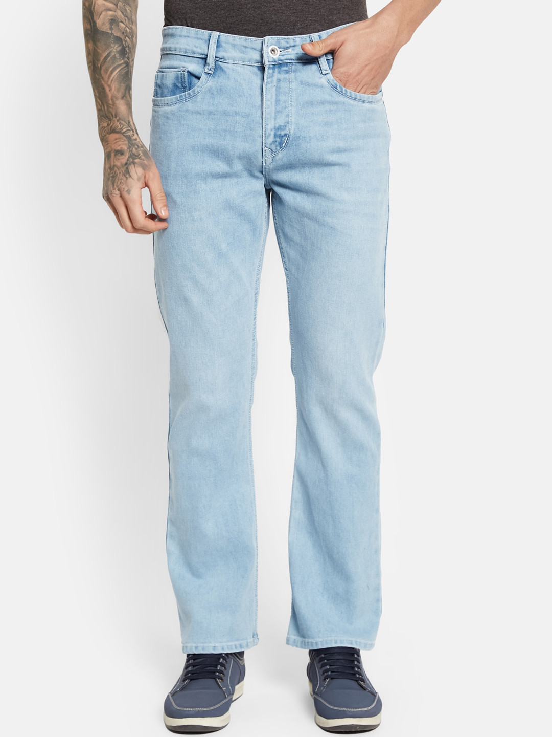 Buy Octave Men Mid Rise Bootcut Stretchable Jeans - Jeans for Men ...