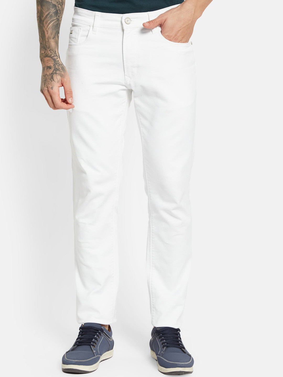 Buy Octave Men Clean Look Cropped No Fade Jeans - Jeans for Men ...