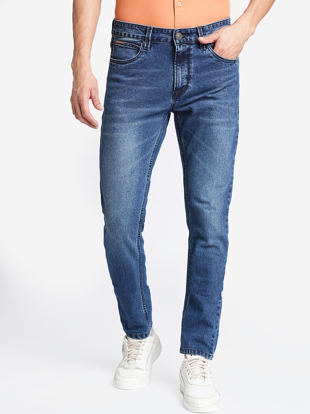 Buy Blue Buddha Men Comfort Skinny Fit Heavy Fade Stretchable Jeans ...