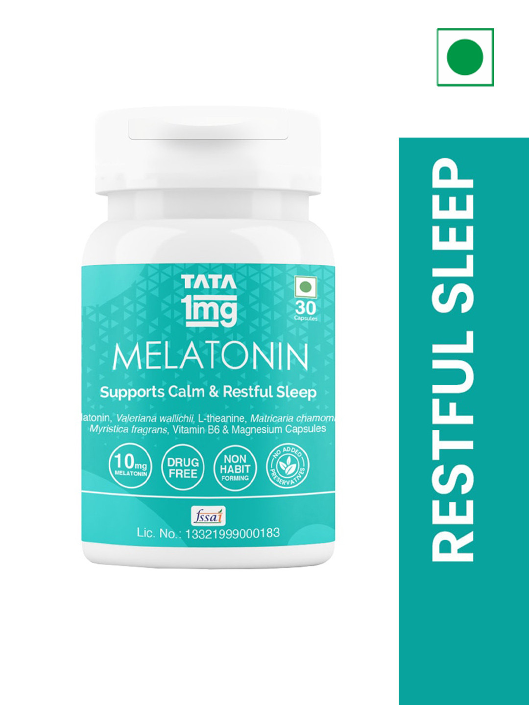 Buy TATA 1MG Melatonin 10 Mg Capsules 30 - Multivitamins for Unisex ...