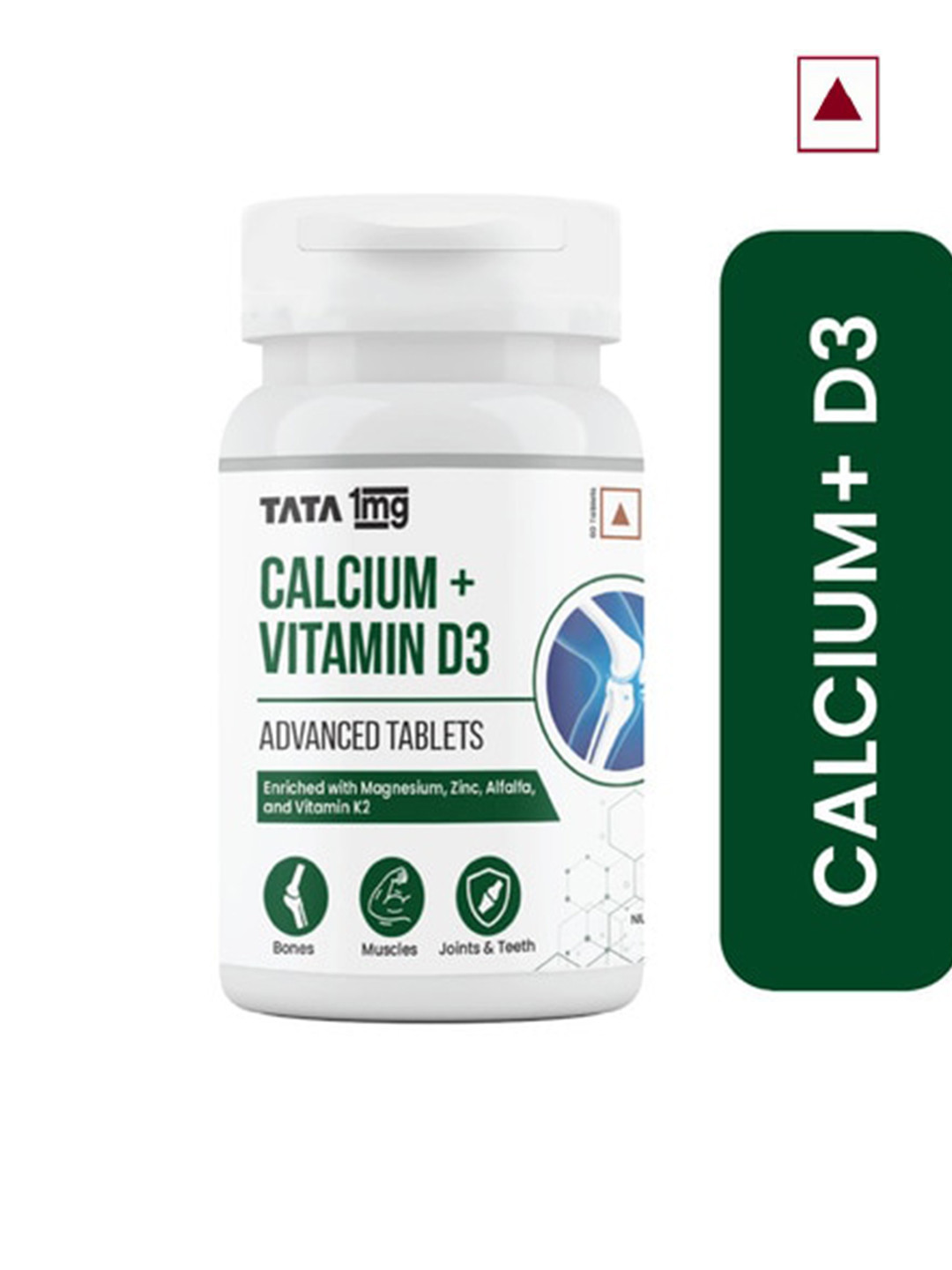 Buy TATA 1MG Calcium + Vitamin D3 Advanced Tablets For Joint Support ...