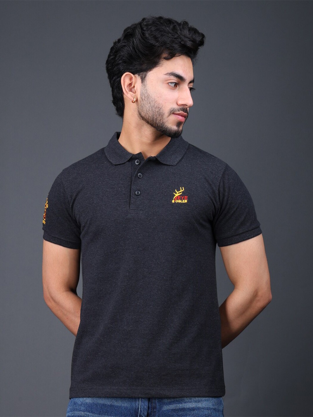 Buy Eyebogler Polo Collar Regular Fit Cotton T Shirt Tshirts For Men
