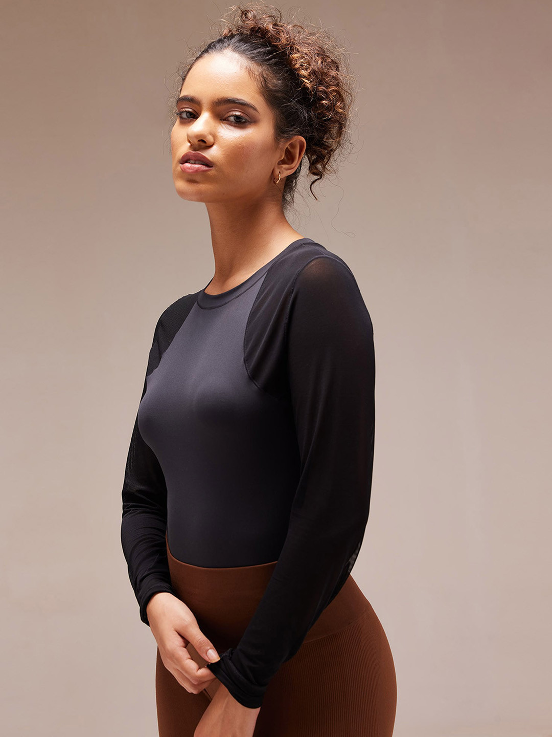 Buy CAVA Barely There Mesh Long Sleeves Air Mesh Bodysuit - Bodysuit ...