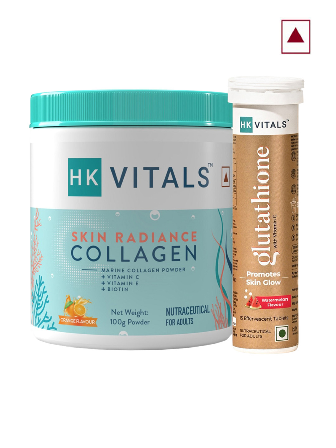Buy HK VITALS Skin Radiance Orange Collagen Powder 100g & Glutathione ...