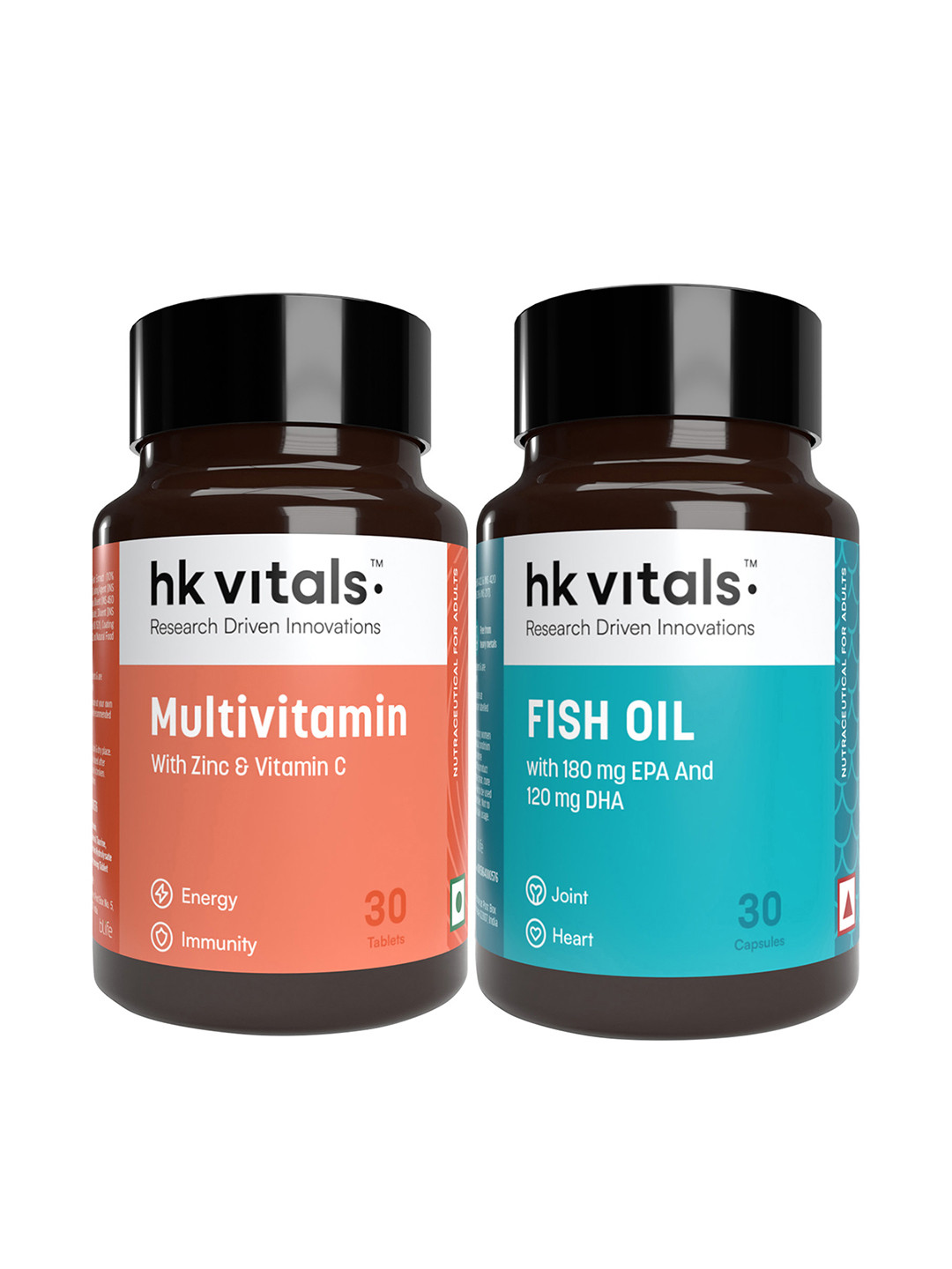 Buy HK VITALS Set Of Multivitamin Tablets & Fish Oil 1000mg Capsules 30 ...