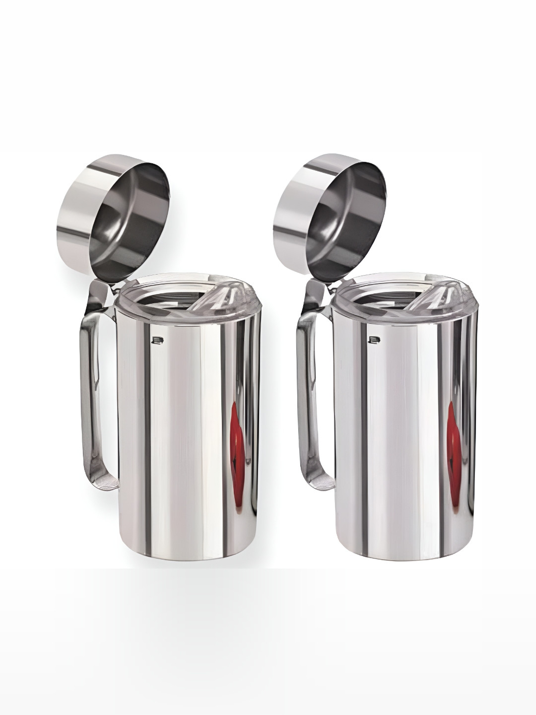 Buy STEEPLE Silver Toned 2 Pcs Stainless Steel Dishwasher Safe Oil ...