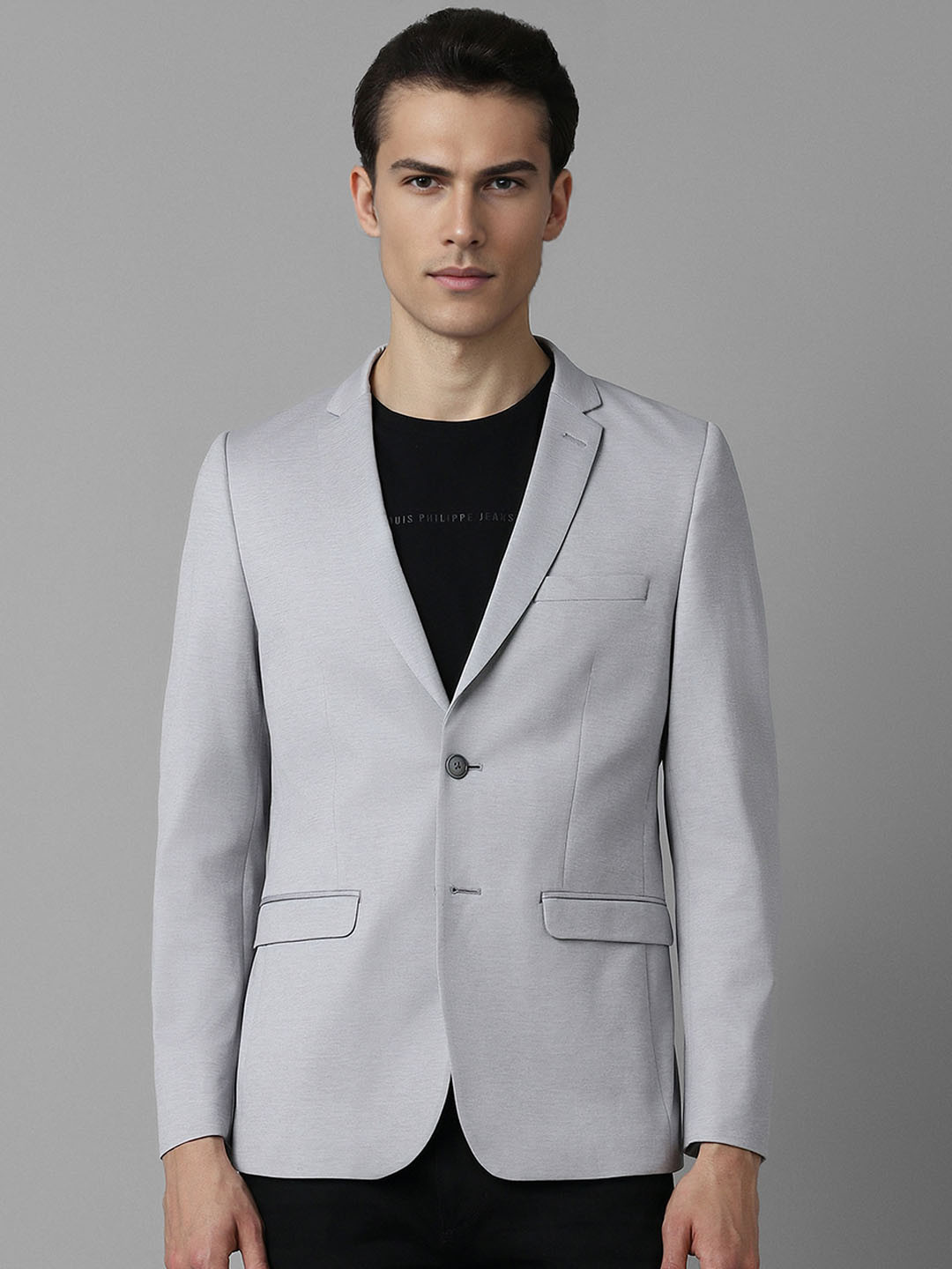 Buy Louis Philippe Sport Pure Cotton Single Breasted Super Slim Fit ...