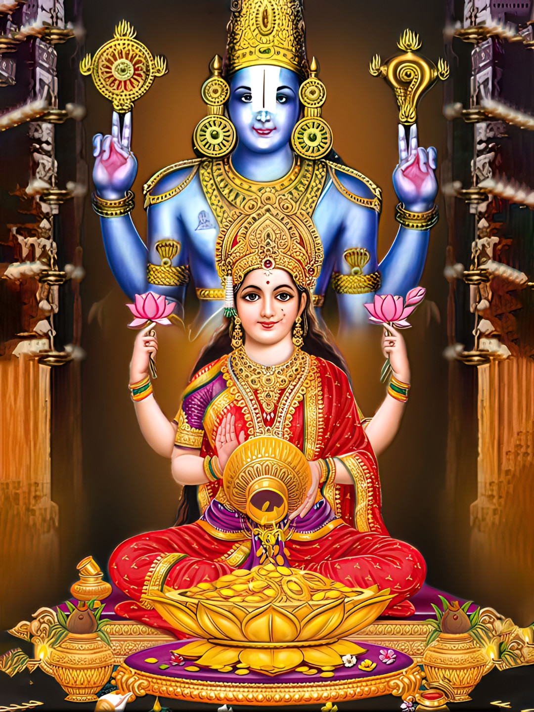 Buy Wallpics Red & Blue Balaji Printed Waterproof Wall Sticker - Decals ...