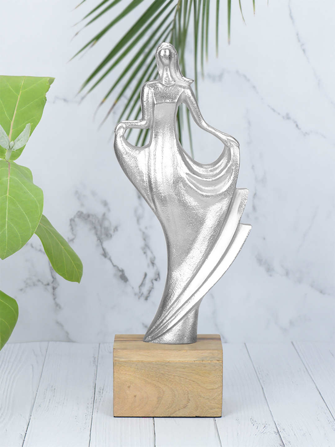 Buy Maison Modern Silver Toned Textured Curio Showpiece - Showpieces ...