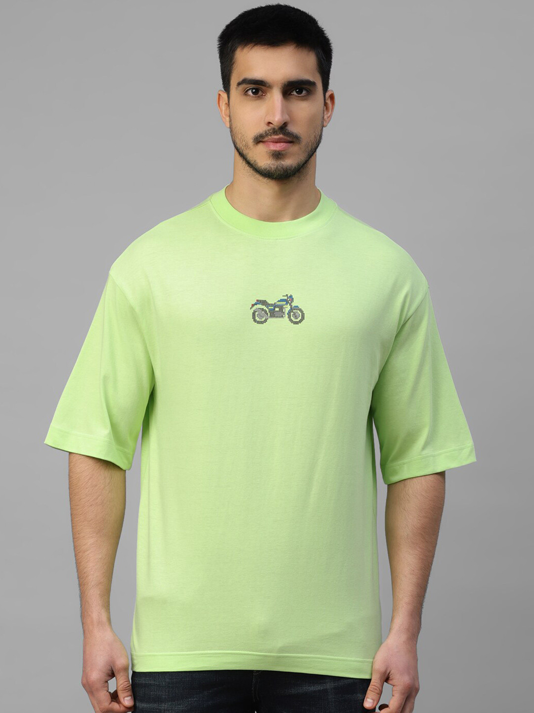 Buy Royal Enfield 8 Bit Scram Skyline Round Neck Drop Shoulder ...