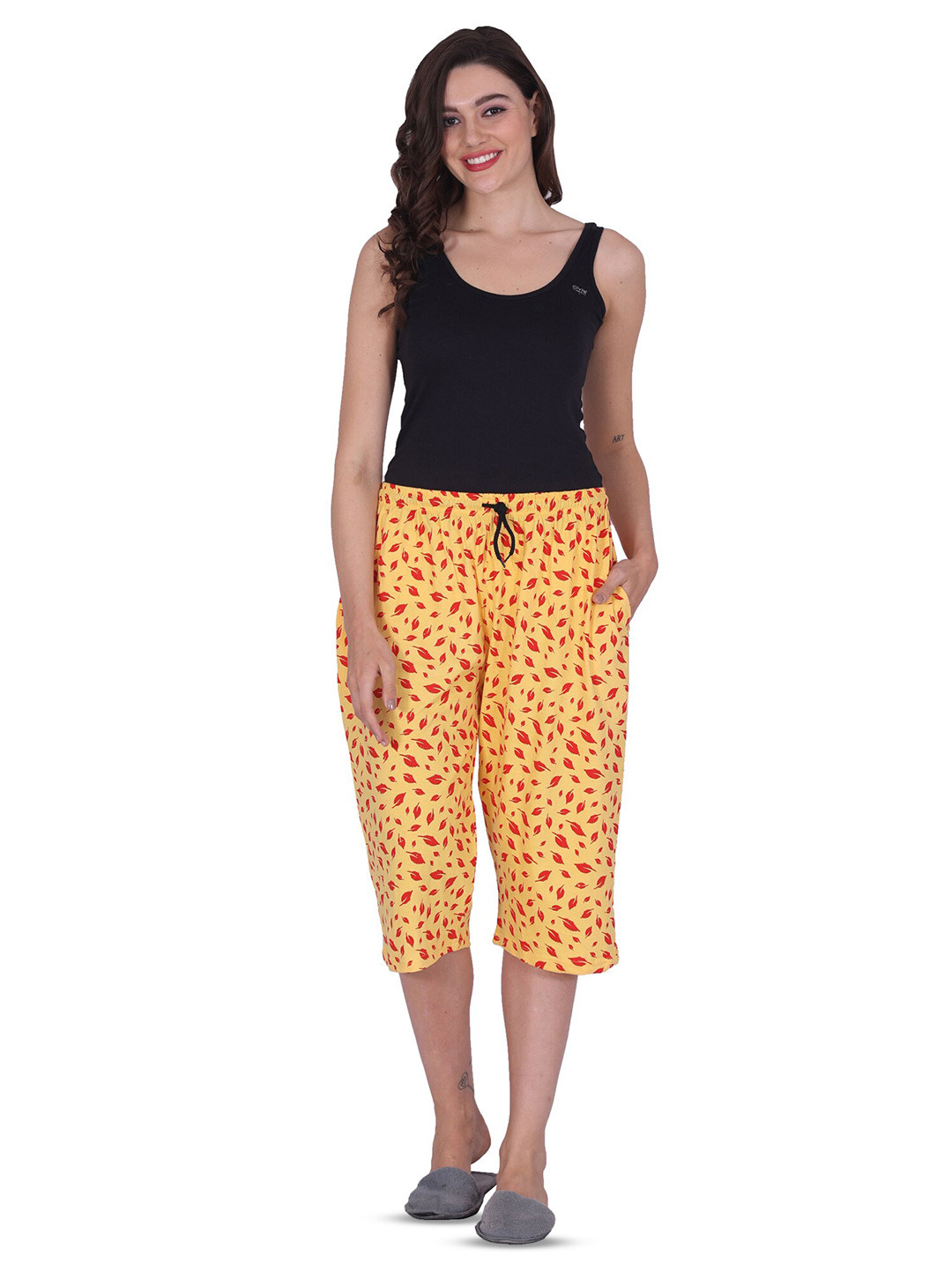 Buy BAESD Women Printed Pure Cotton Three Fourth Lounge Pants - Lounge Pants for Women 28451850 ...