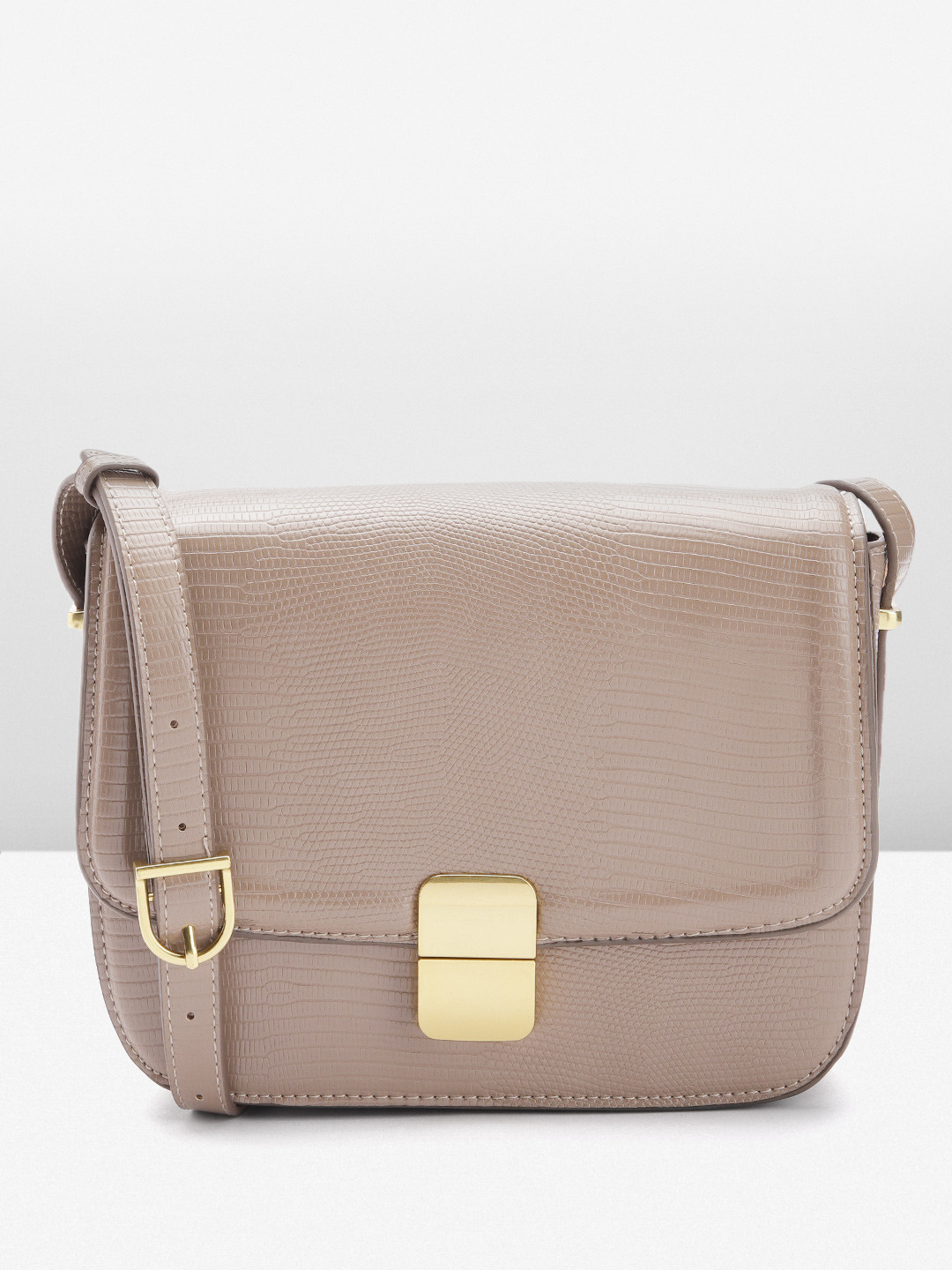 Buy MANGO Snake Skin Textured Structured Sling Bag - Handbags for Women ...