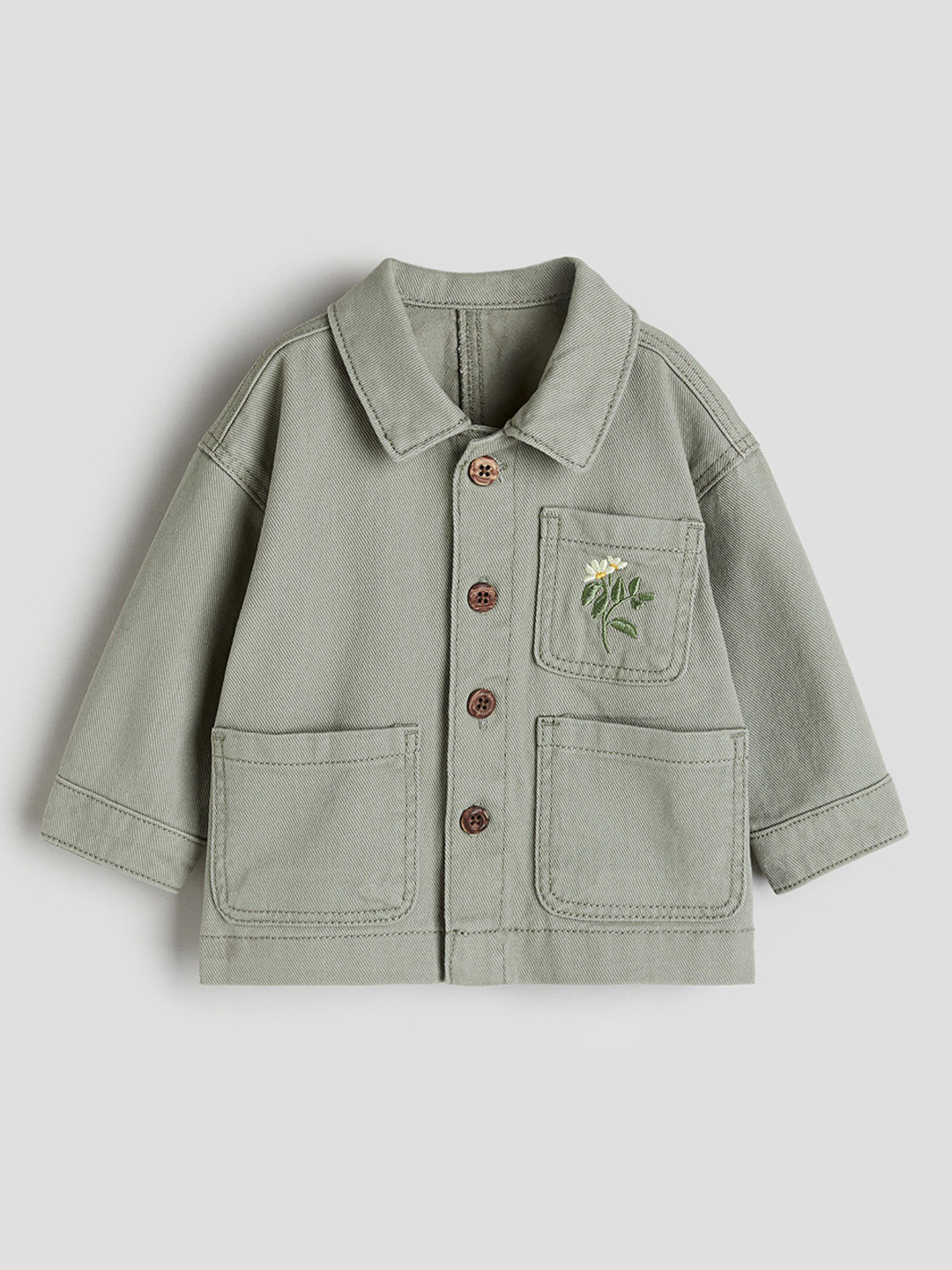 Buy H&M Infant Boys Embroidered Motif Shacket - Jackets for Boys ...