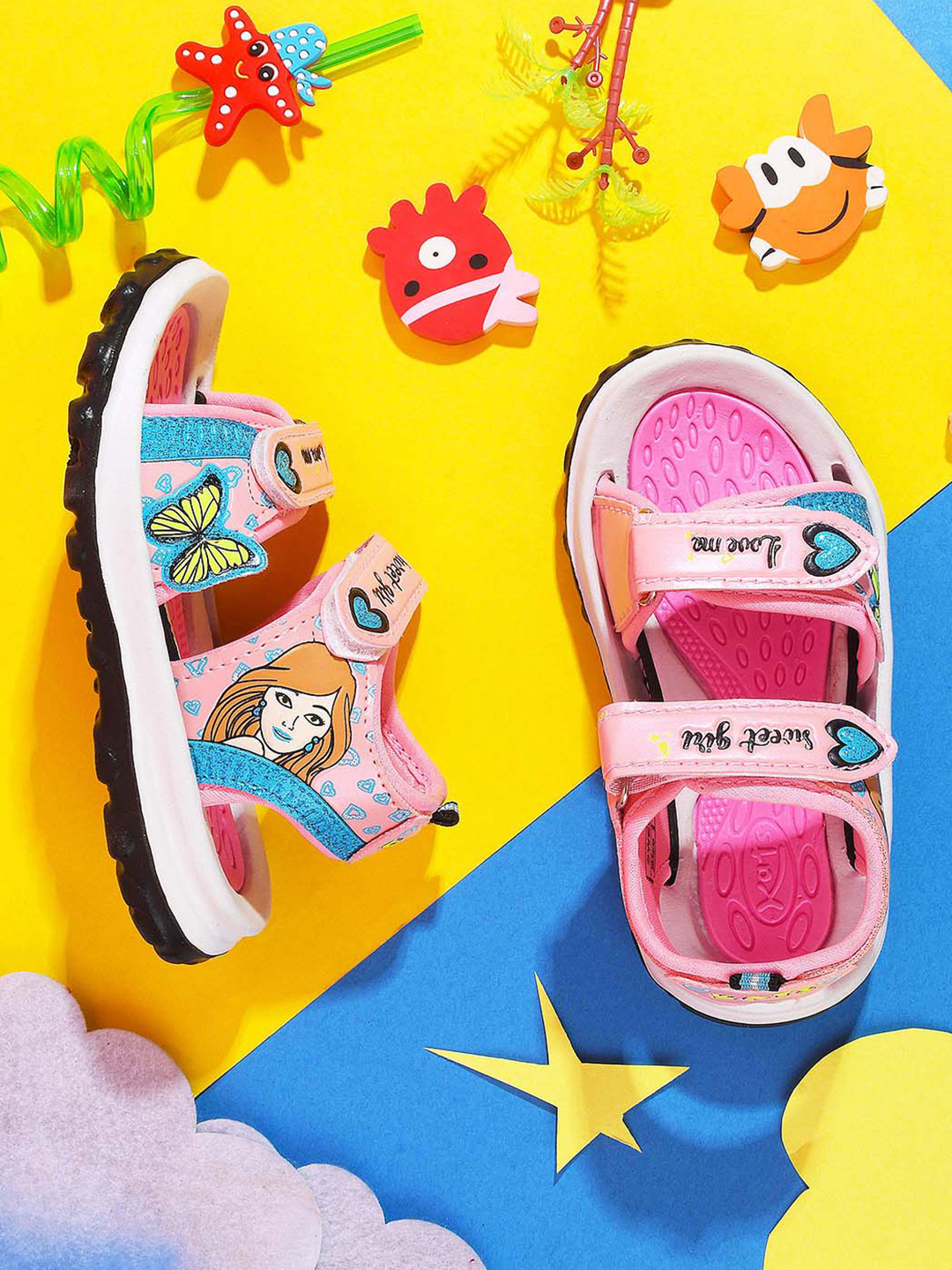 Buy KATS Girls Printed Sports Sandals - Sandals for Girls 28465956 | Myntra