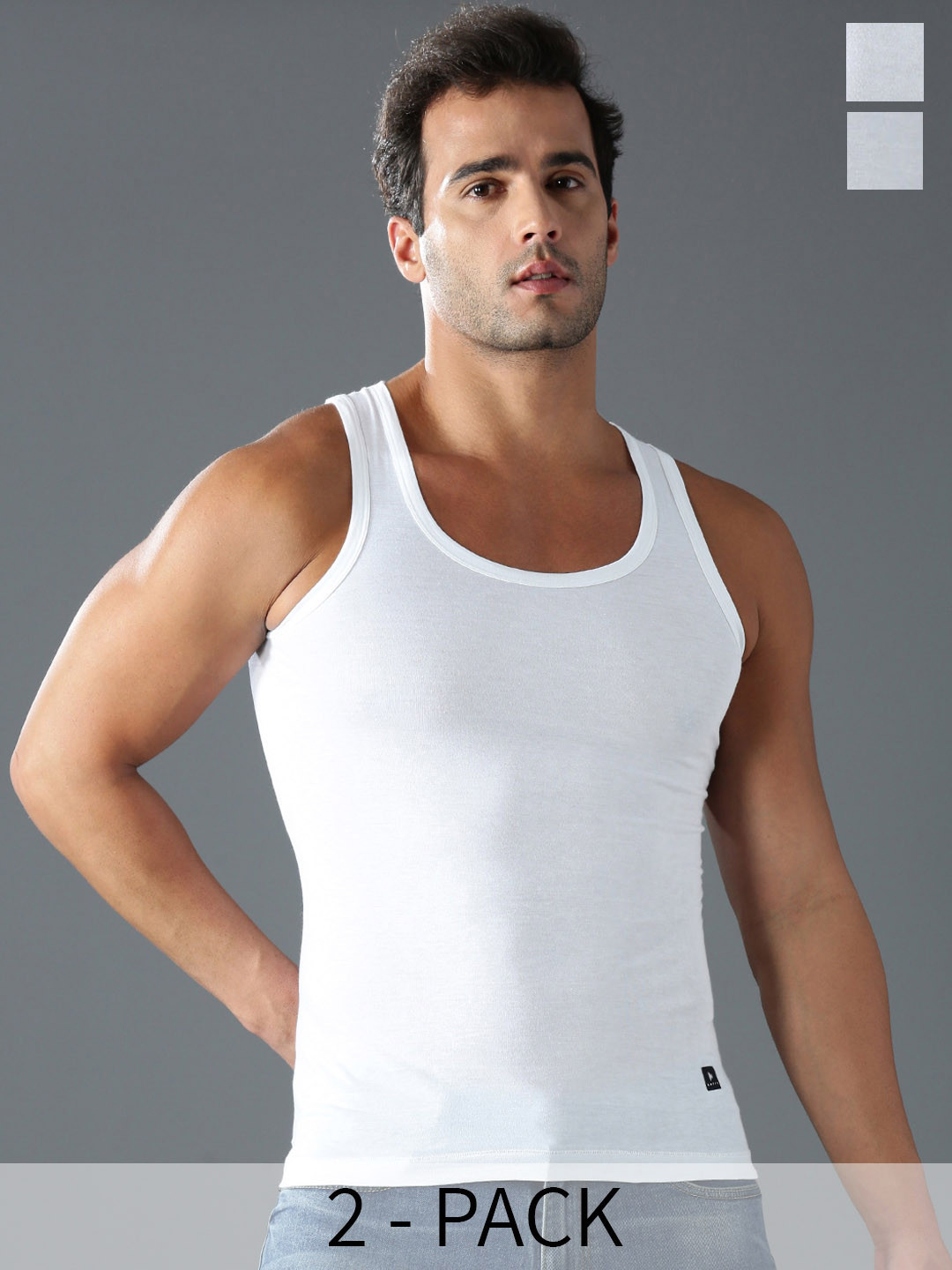 Buy KOFFY Men Pack Of 2 Anti Bacterial Innerwear Vests KOFFY_KI22_WH_RN ...