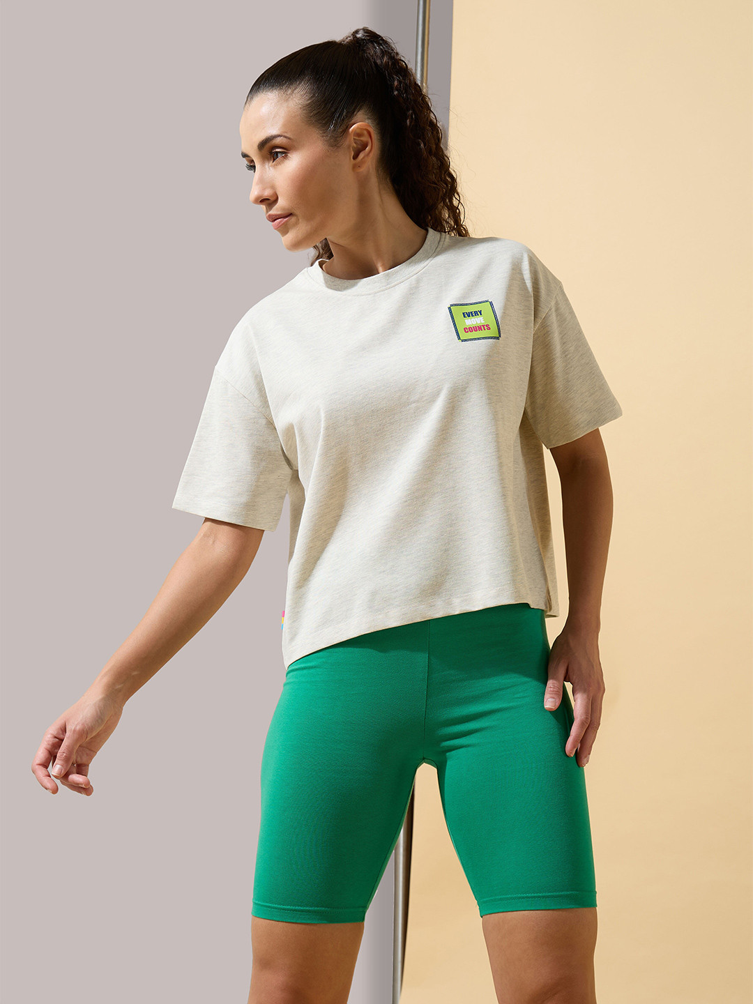 Buy CULT Every Move Counts Boxy Cropped T Shirt - Tshirts for Women ...