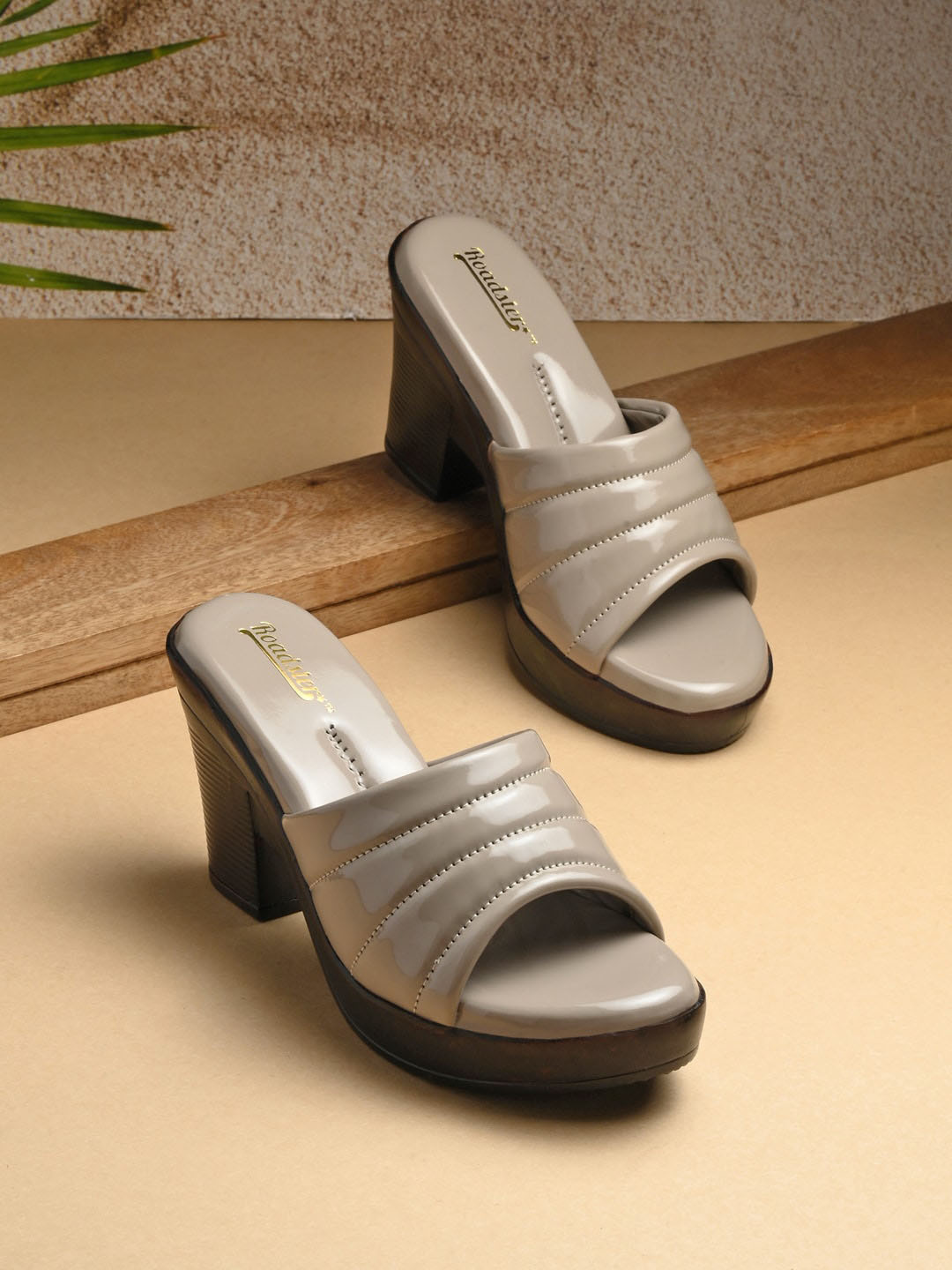 Buy The Roadster Lifestyle Co. Grey Open Toe Platform Heels - Heels for ...