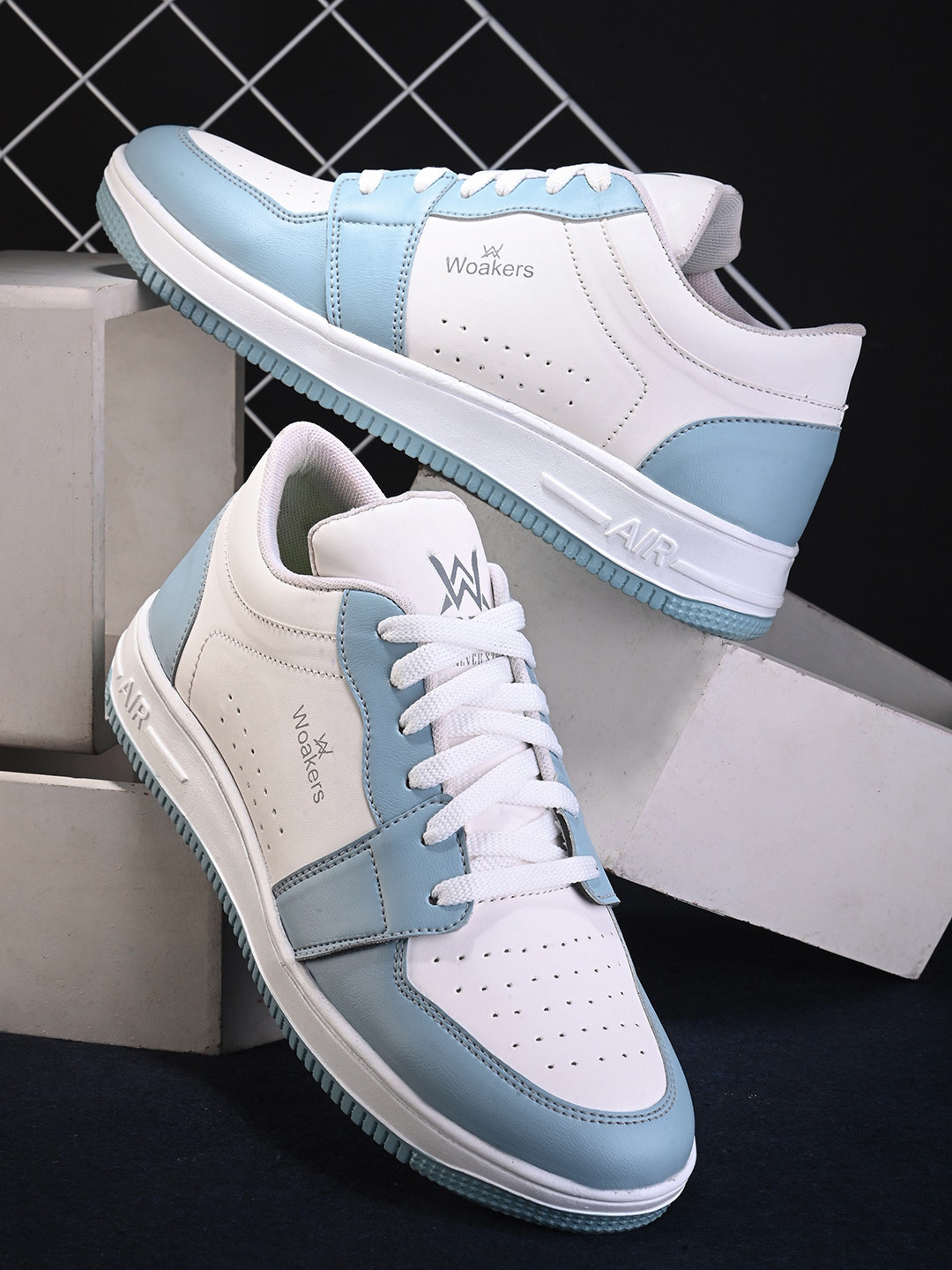 Buy Woakers Men Colourblocked Lace Up Sneakers - Casual Shoes for Men ...