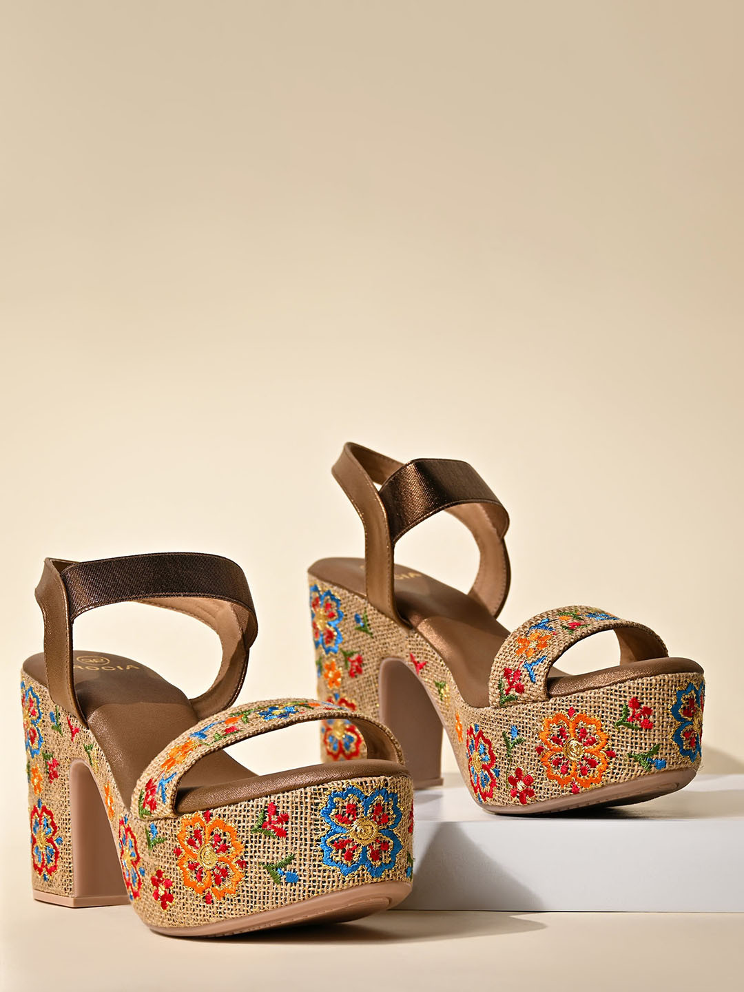Buy Rocia Embroidered Open Toe Platforms - Heels for Women 28507576 ...