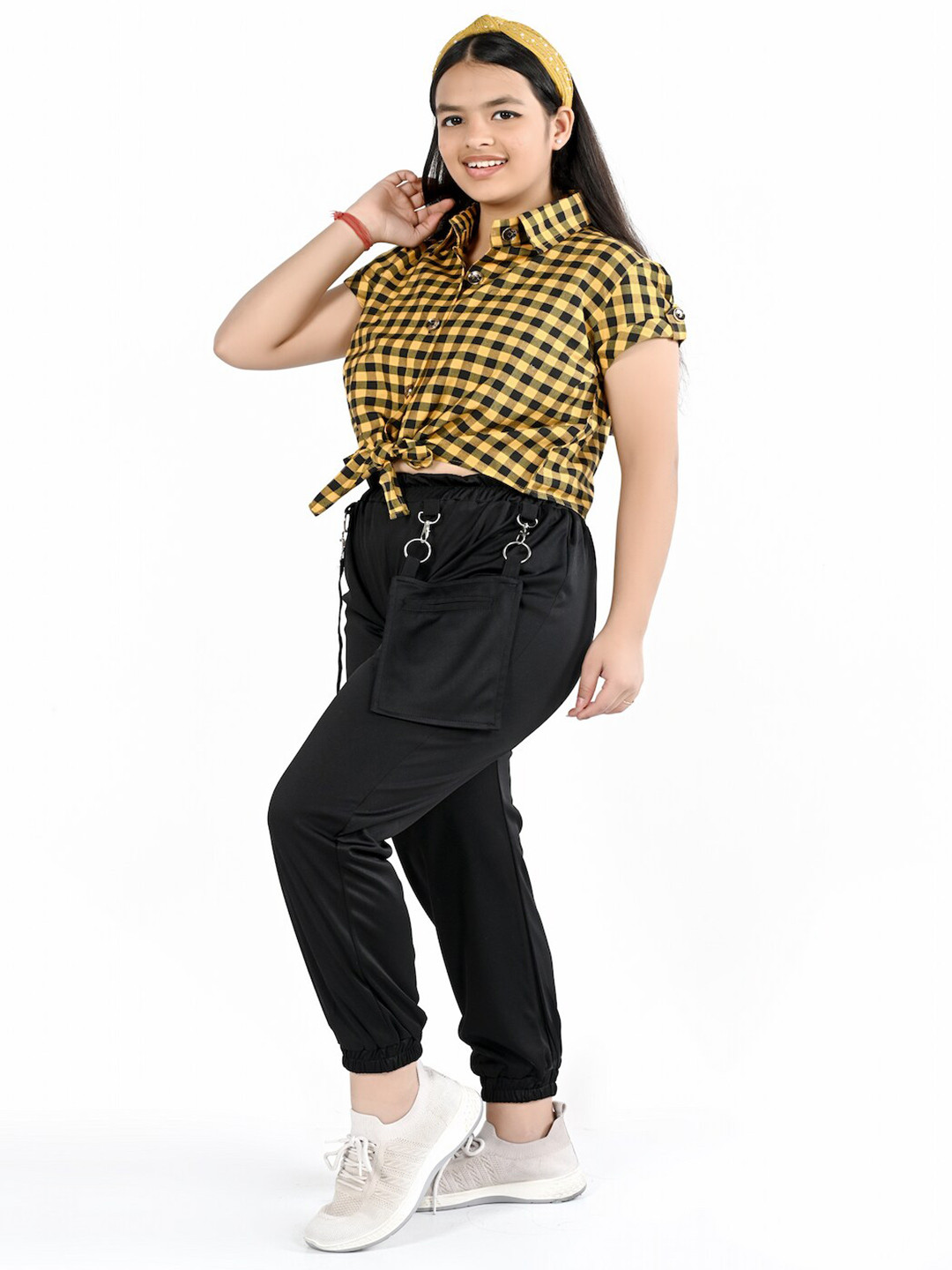 Buy BAESD Girls Checked Shirt & Trousers Clothing Set - Clothing Set ...